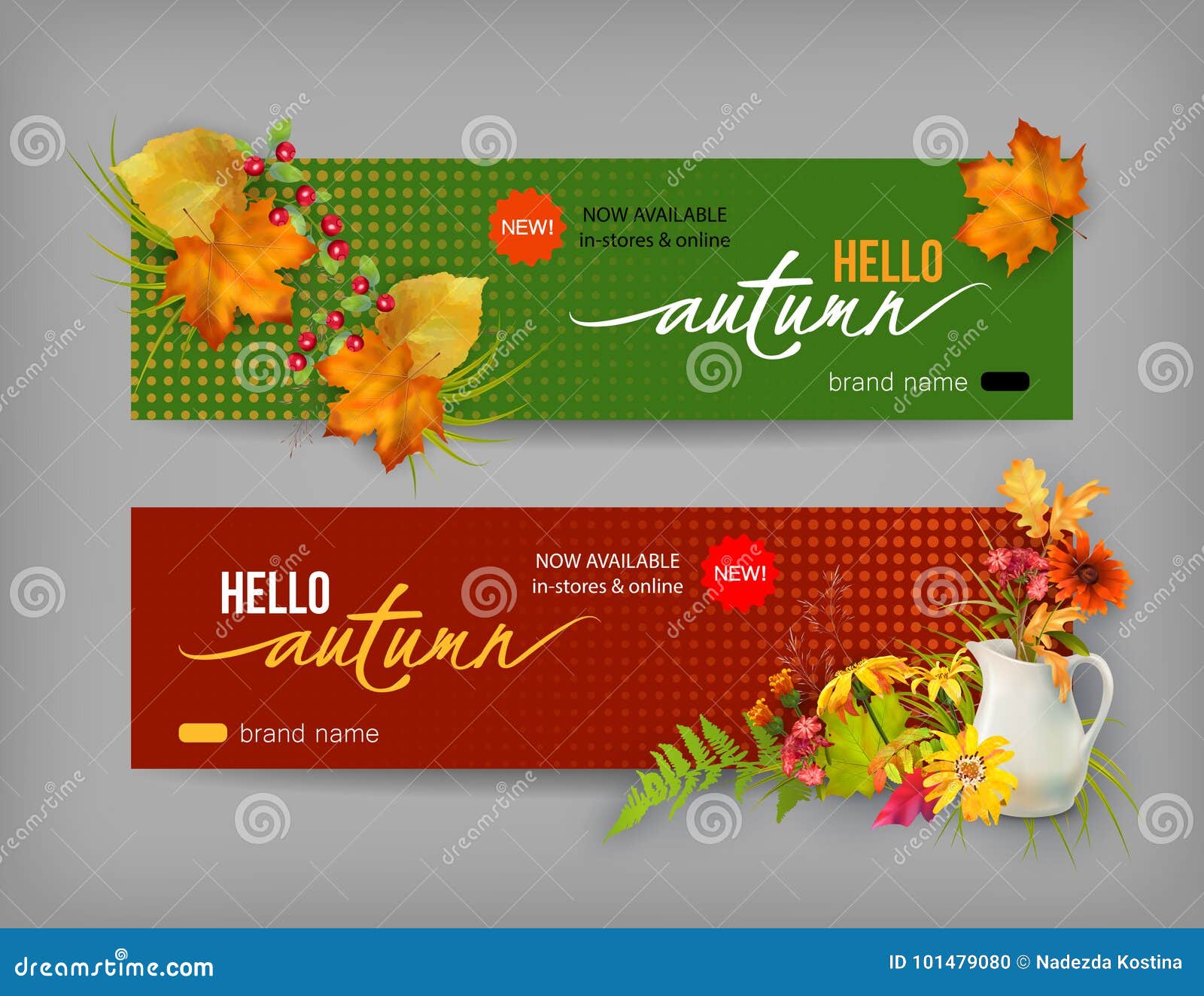 Autumn Advertising Banner stock vector. Illustration of foliage - 101479080