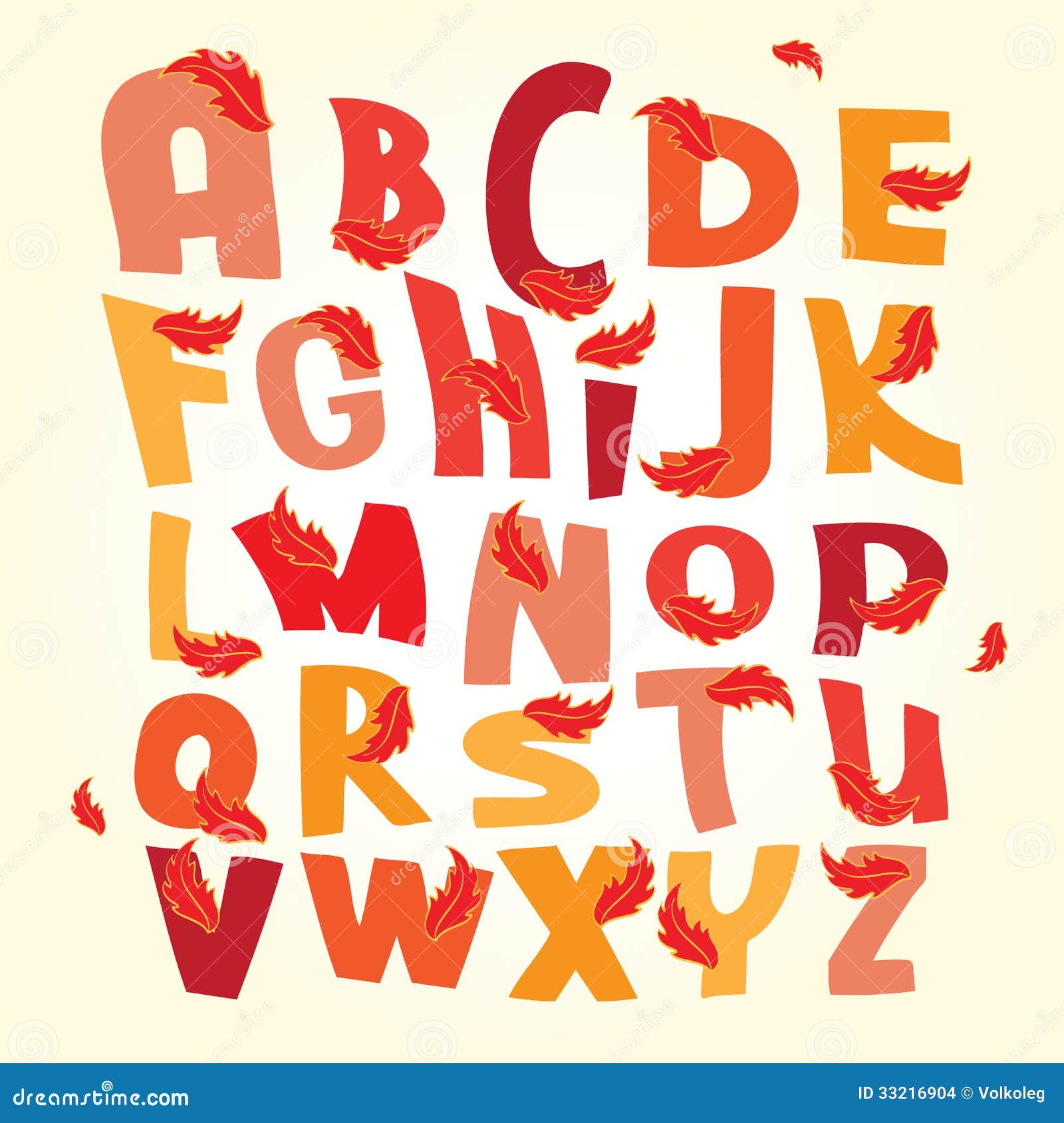 Autumn Alphabet Vector Letters Set Stock Vector - Illustration of kids ...