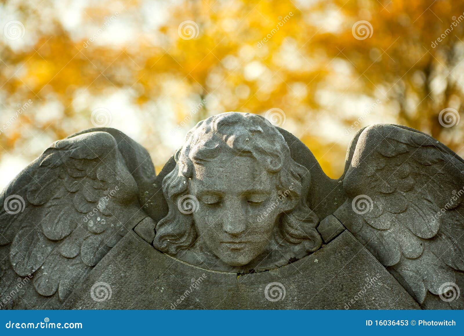 Autumn angel stock image. Image of headstone, saint, graveyard - 16036453
