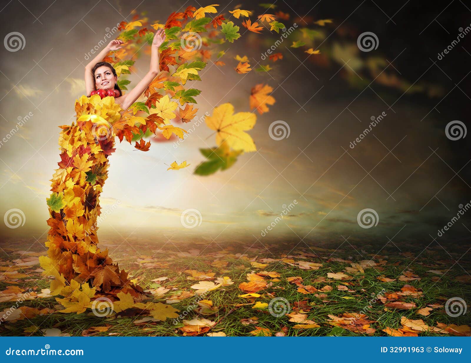 Autumn angel stock image. Image of bright, colorful, autumn - 32991963