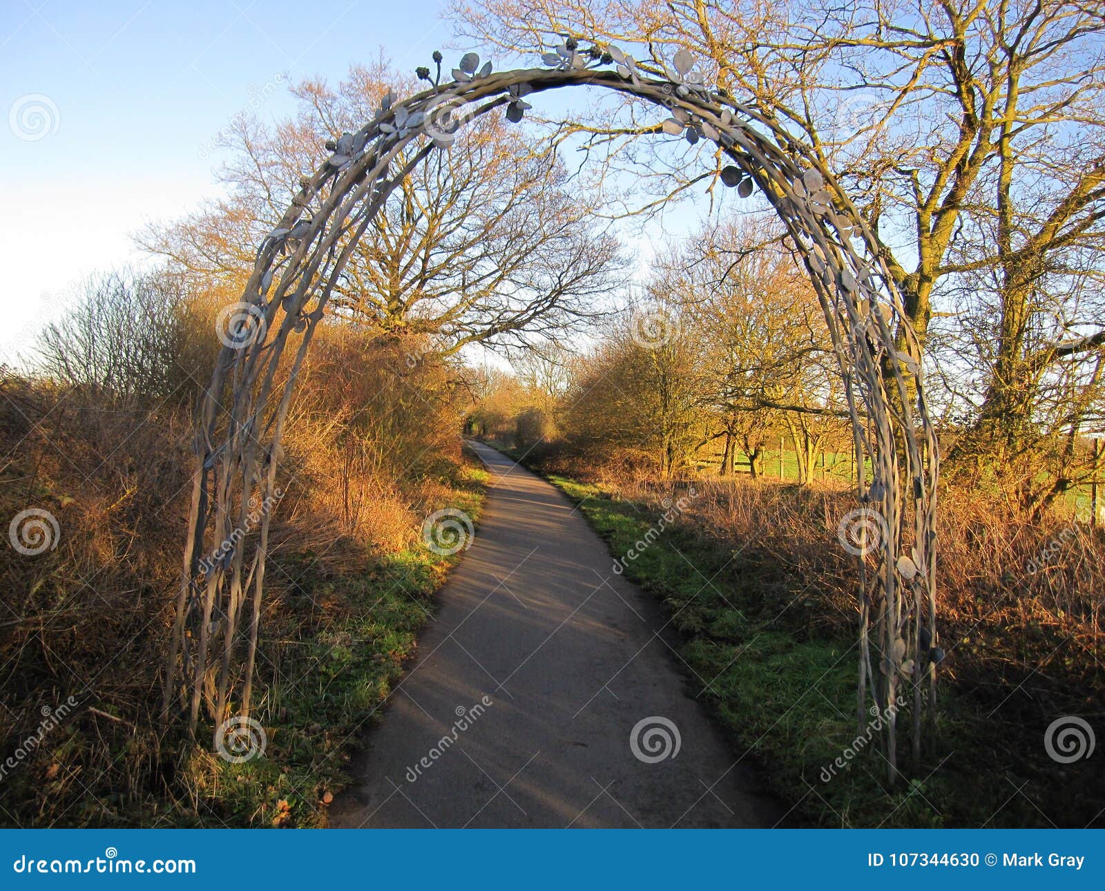 Autumn Arch stock photo. Image of autumn, path, countryside - 107344630