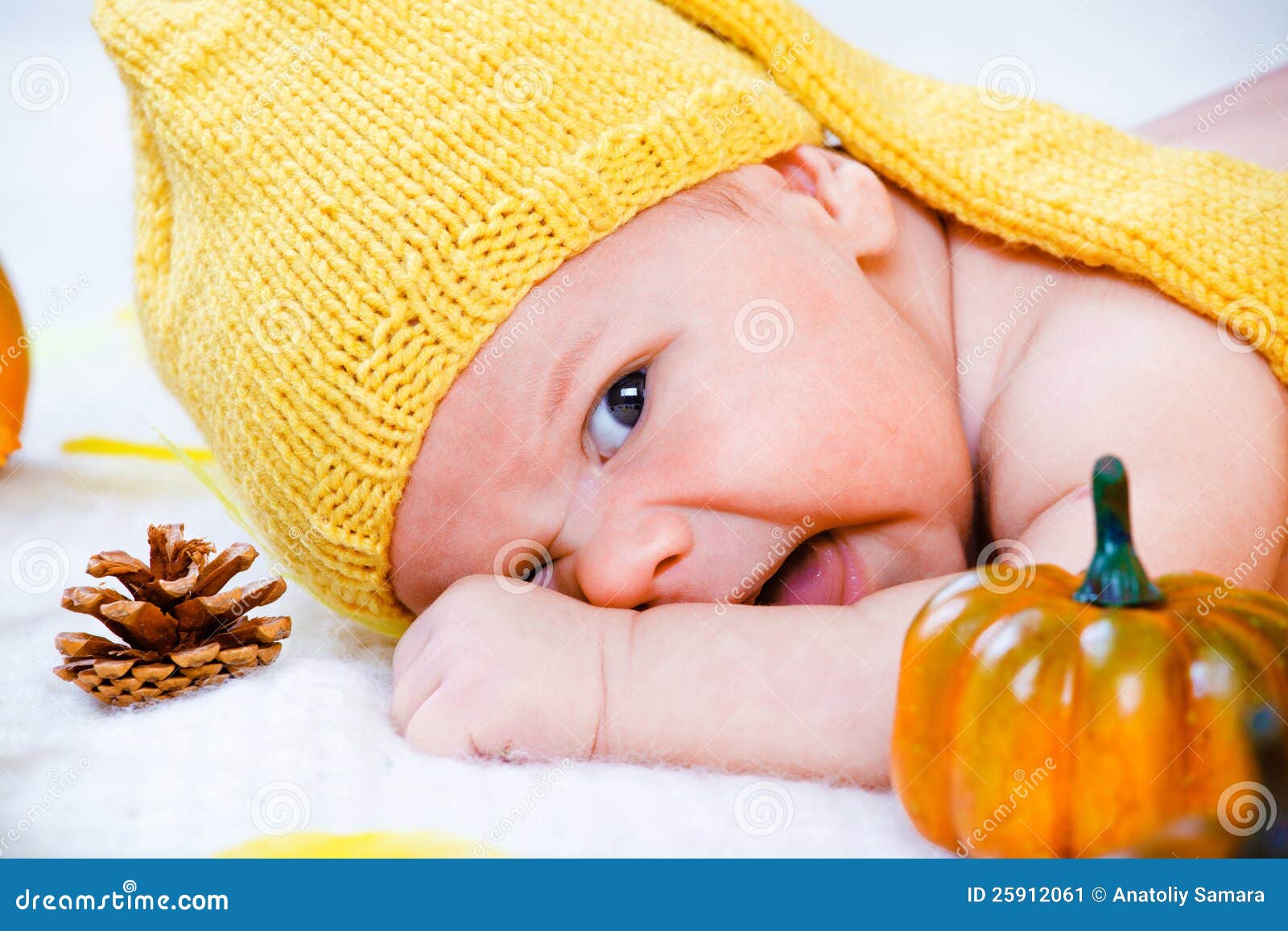 Autumn baby stock image. Image of leaves, closeup, portrait - 25912061