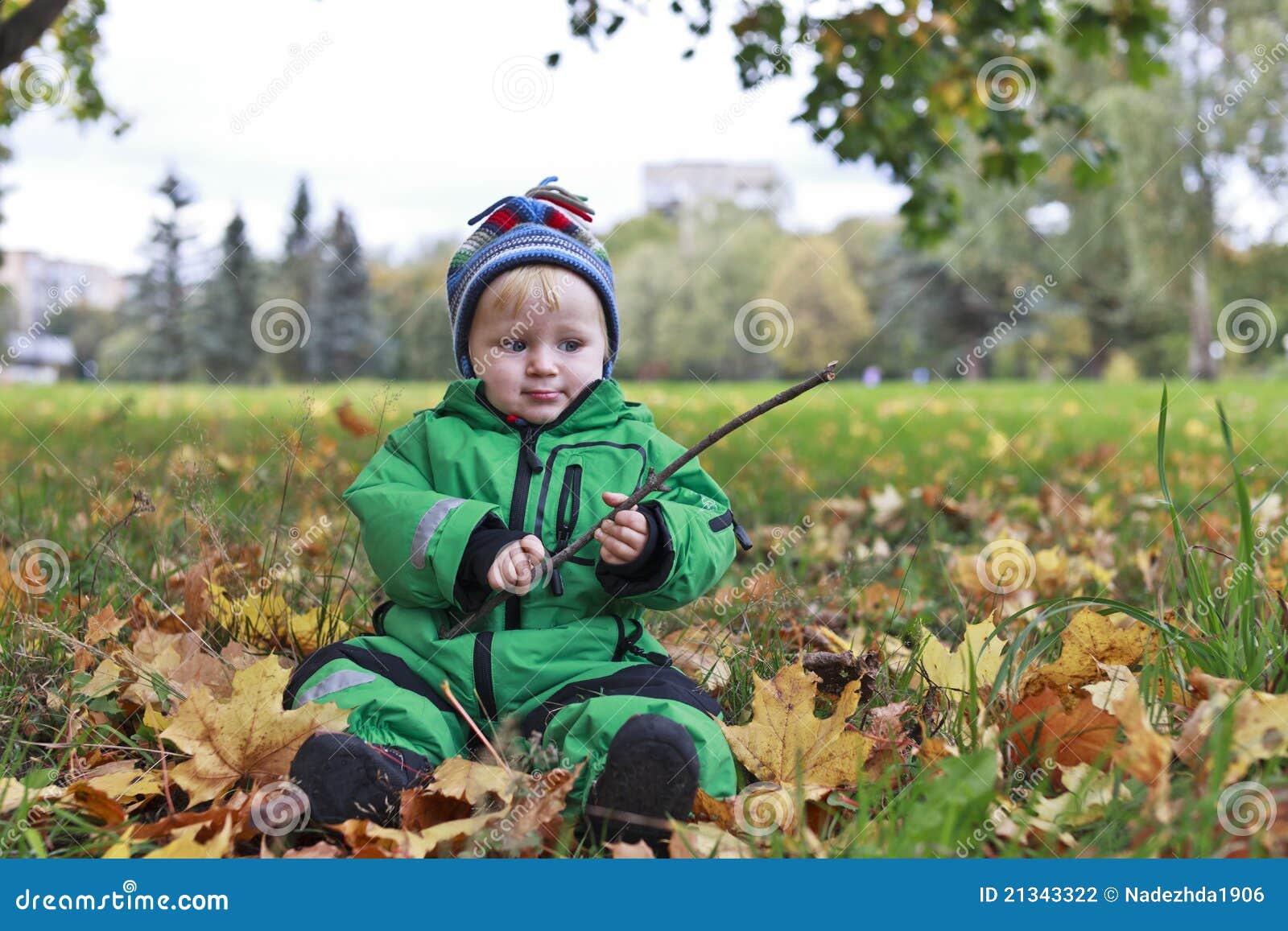 Autumn baby portrait stock photo. Image of autumn, child - 21343322