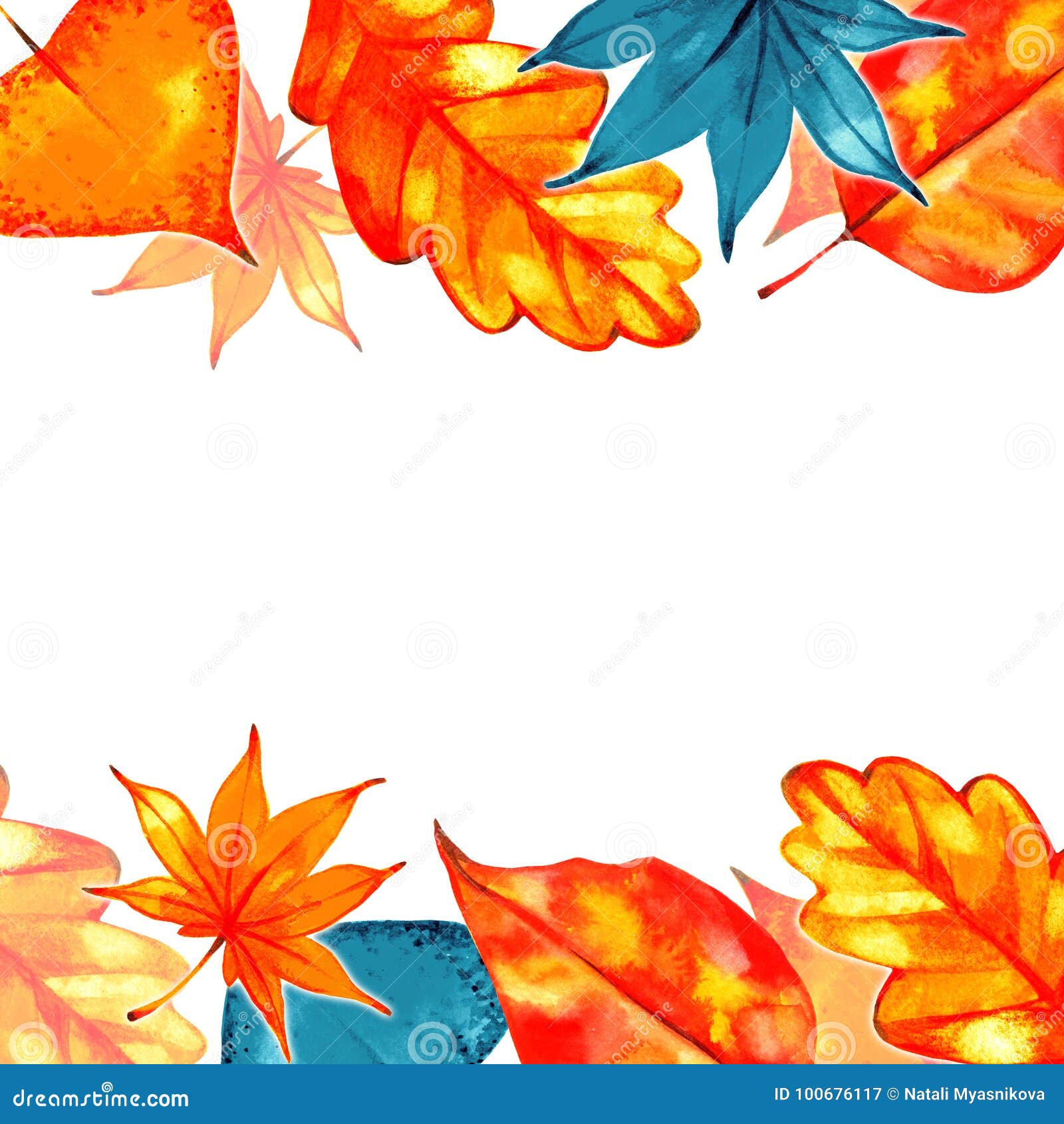 Autumn Background Border. Abstract Artistic Fall Frame with a Place for ...