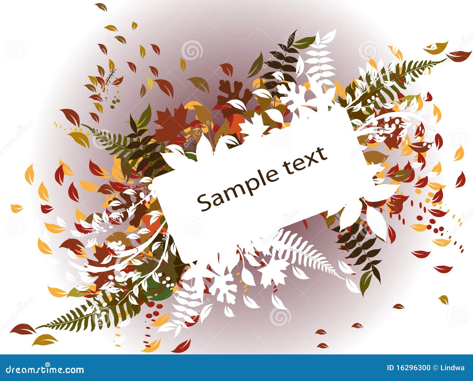 Autumn Background with Border for Text Stock Vector - Illustration of ...