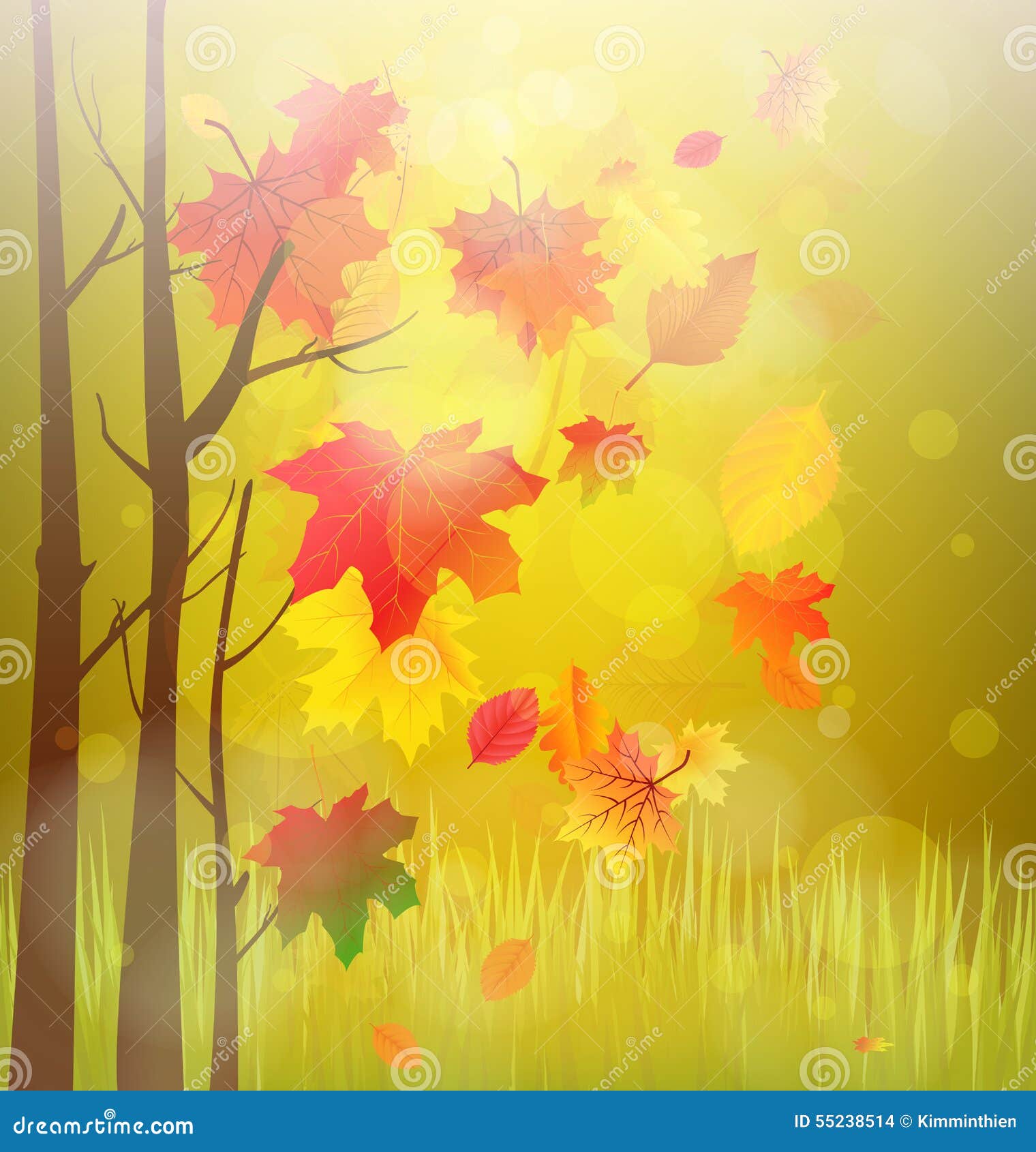 Autumn background stock illustration. Illustration of colorful - 55238514