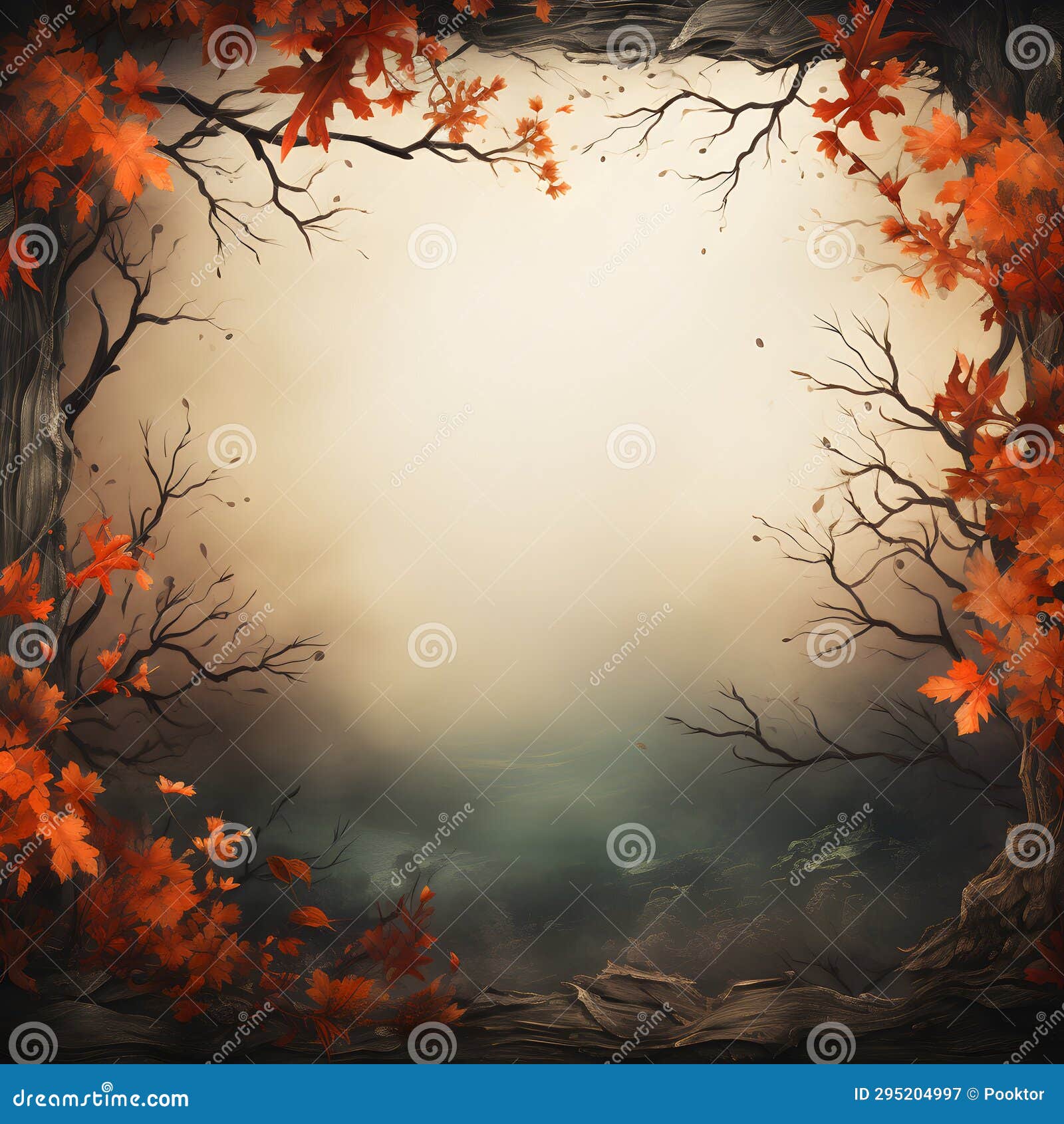 Autumn Background, Fall Background, AI Generated, Fallen Leaves, Autumn ...