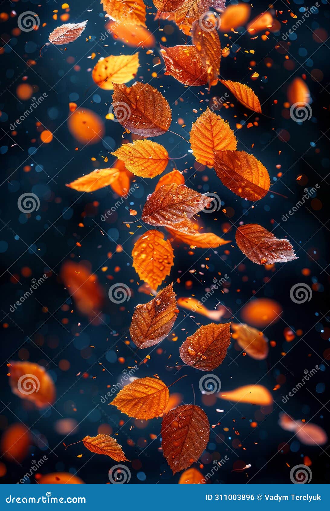 Autumn Background. Falling Leaves of the Tree Stock Photo - Image of ...