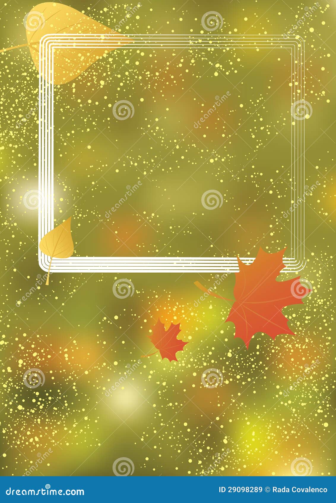 Autumn Background with Frame Stock Vector - Illustration of autumn ...