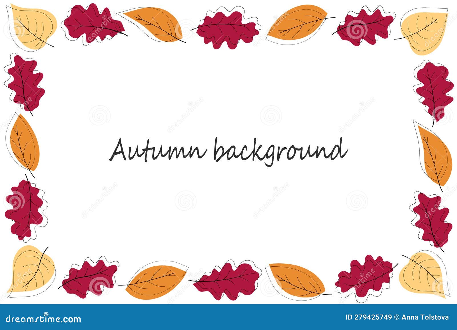 Autumn Background and Frame. Stock Vector - Illustration of vector ...