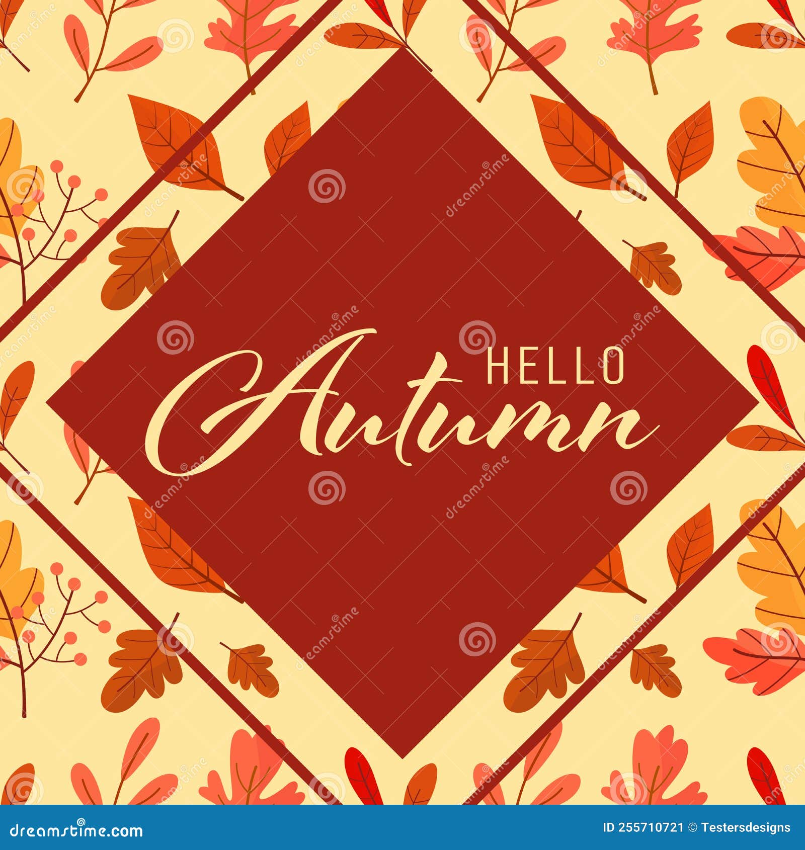 Autumn Background Illustration Vector. Flat Background of Autumn. Stock ...