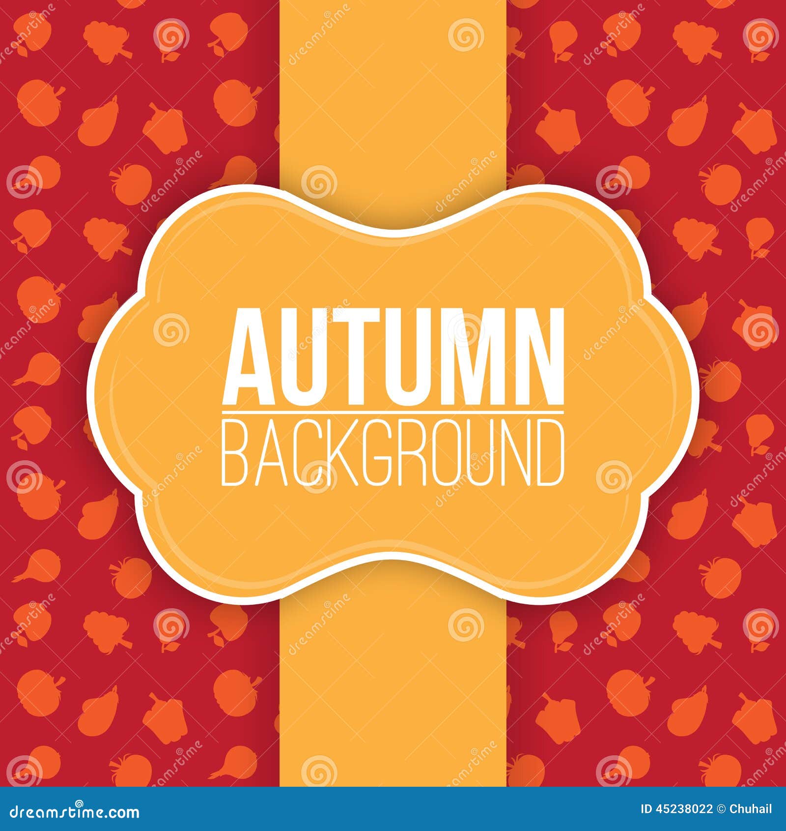 Autumn Background with Label. Stock Vector - Illustration of harvest ...