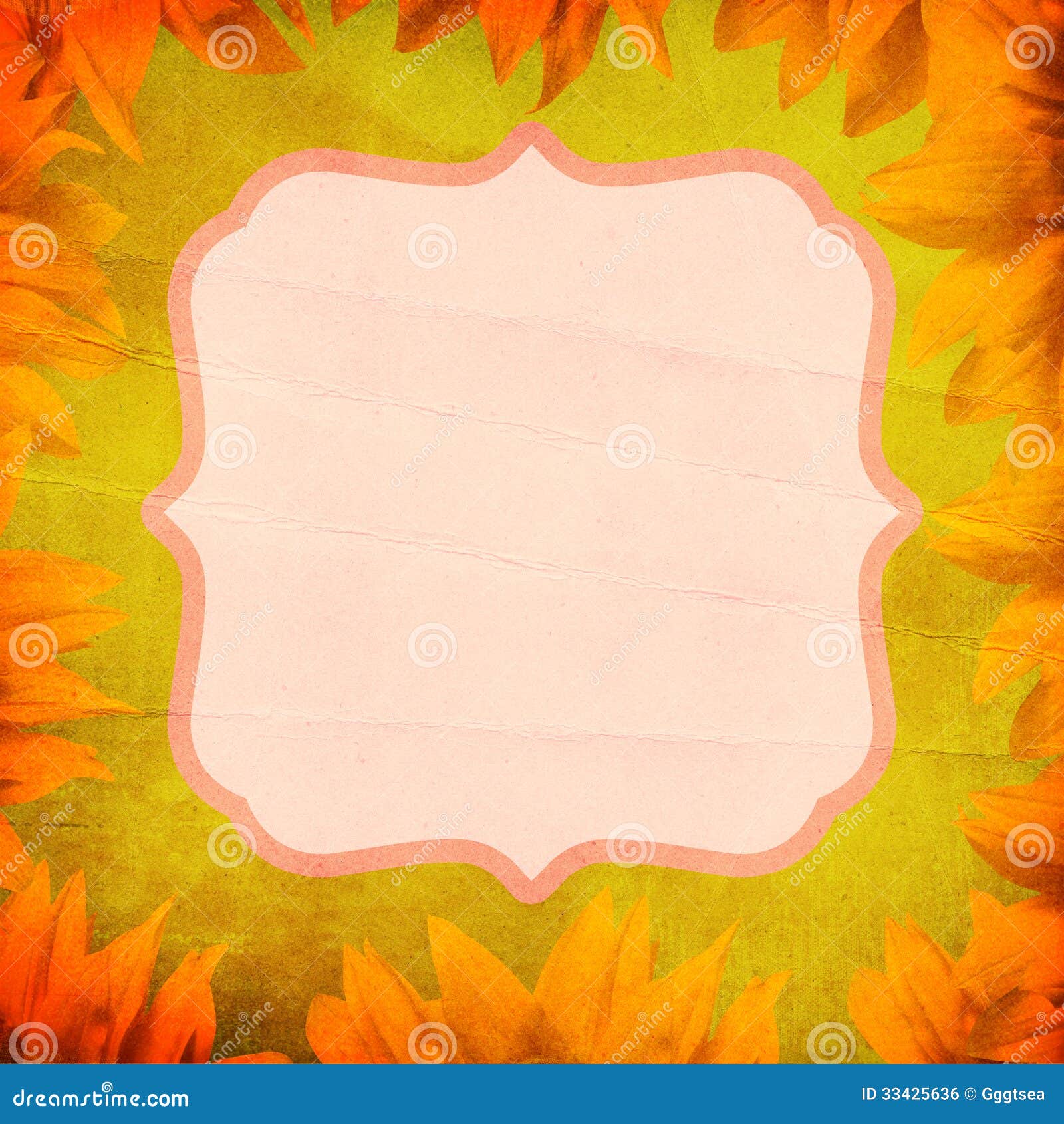 Autumn Background with Label Stock Illustration - Illustration of ...