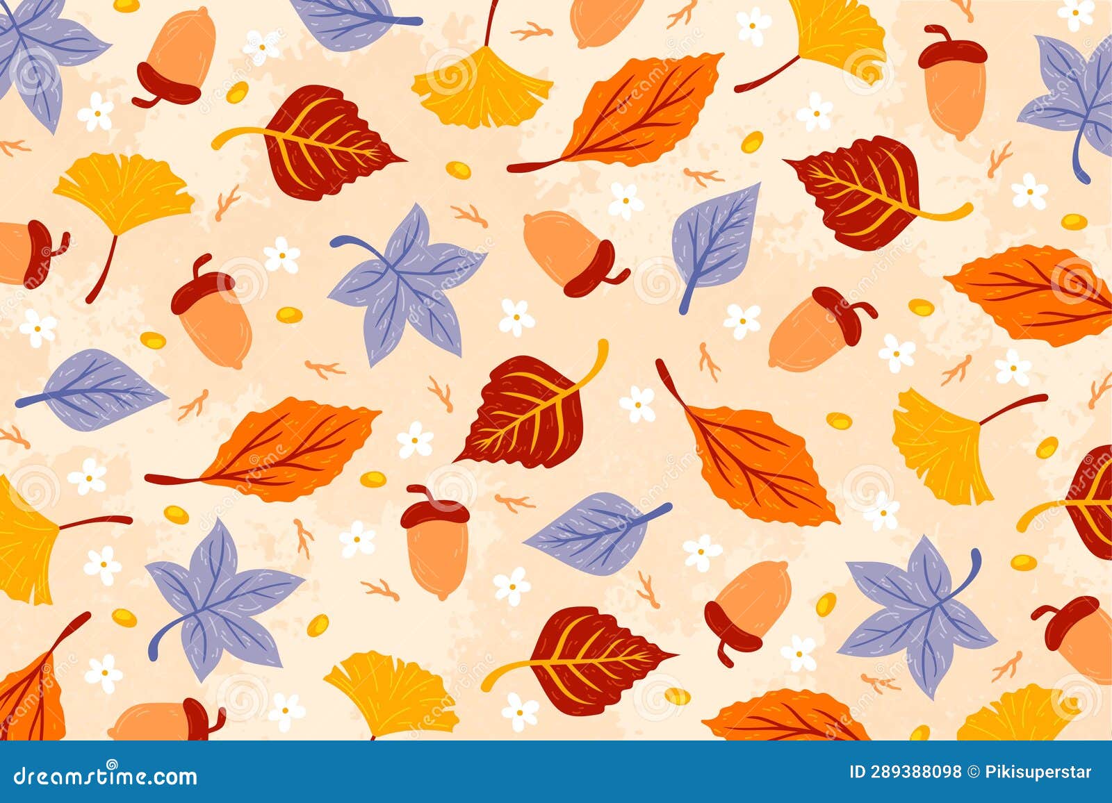 Autumn Background with Leaves Theme Vector Design Stock Illustration ...