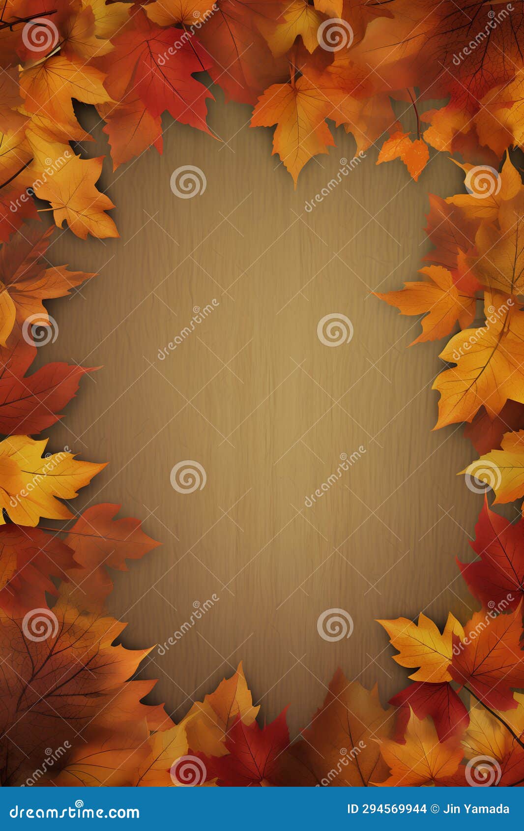 Autumn Background with Maple Leaves on Paper Texture. Vector ...