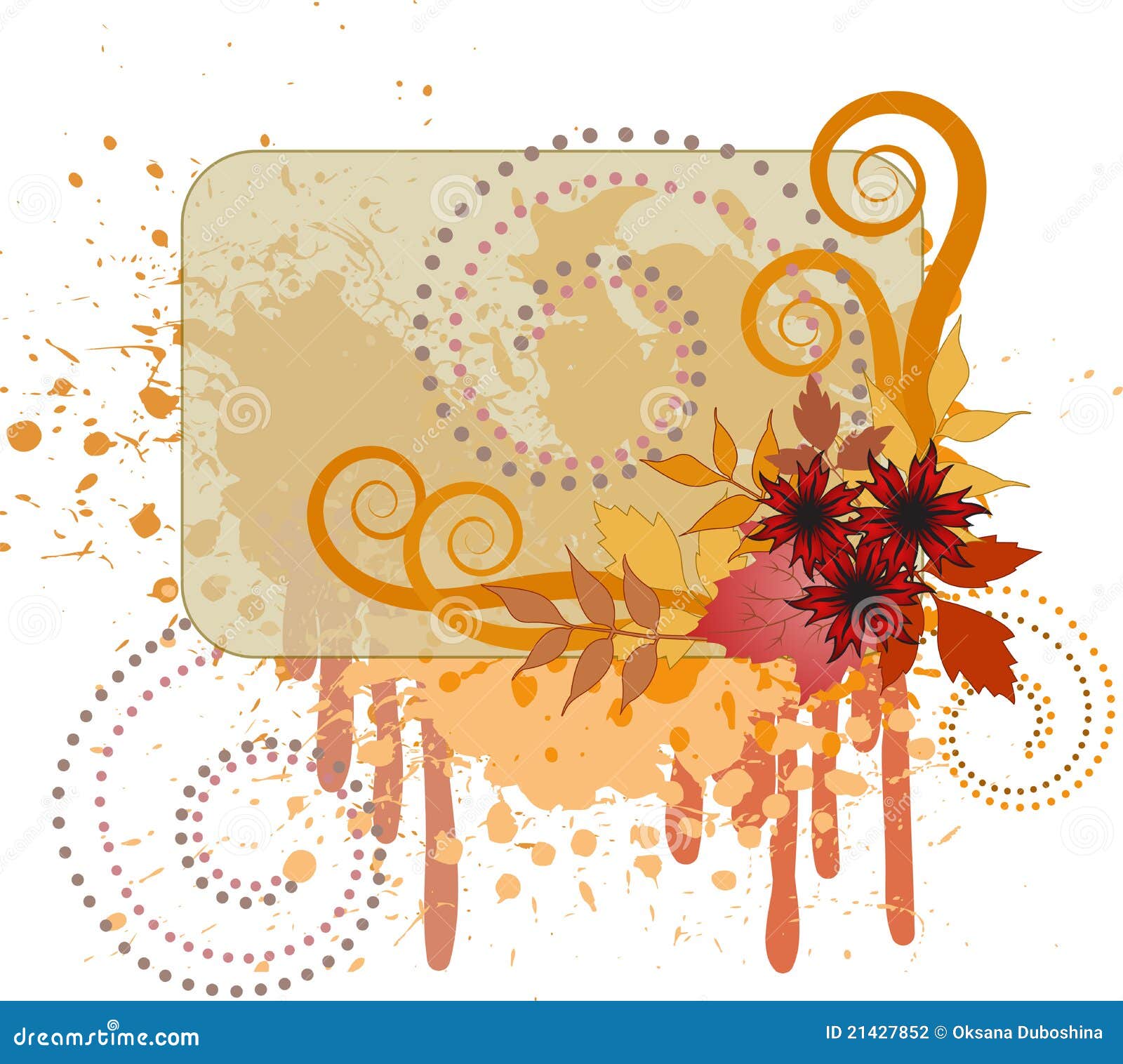 Autumn Background with a Splash Stock Vector - Illustration of design ...