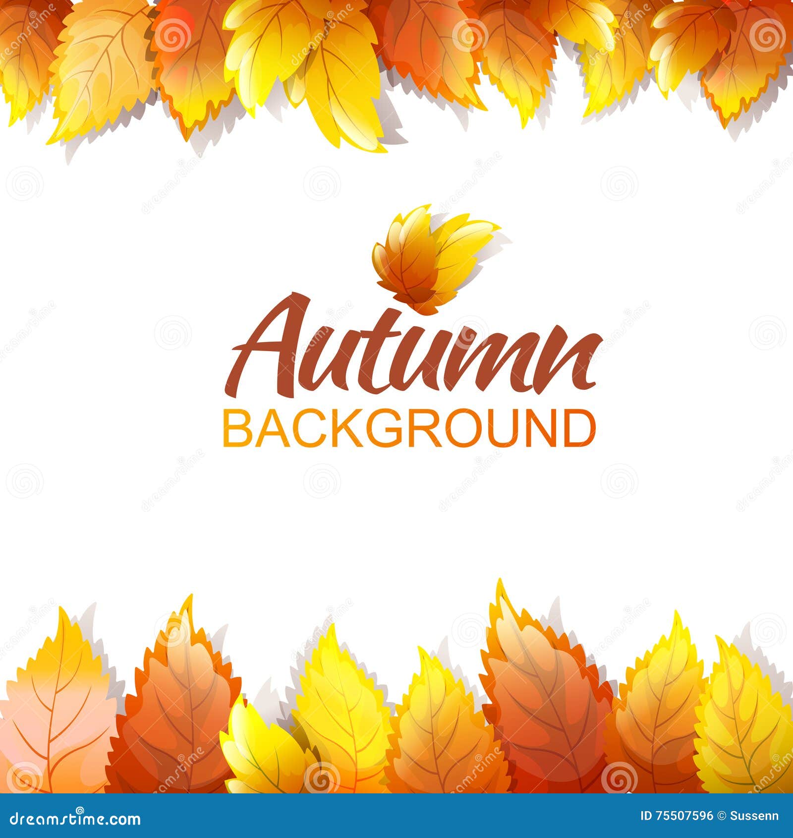 Autumn Background Template stock illustration. Illustration of fall ...