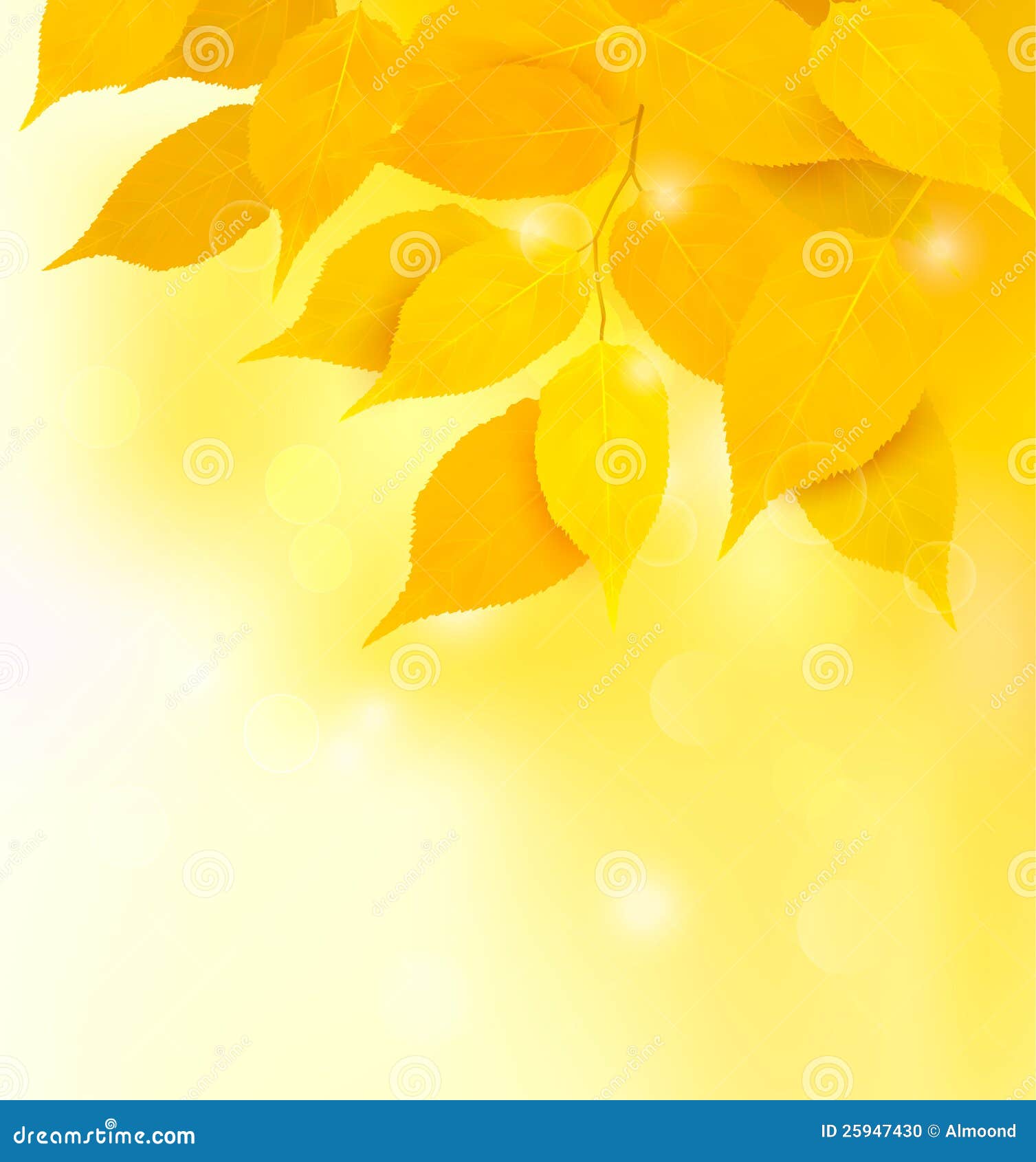 Autumn Background with Yellow Leaves. Vector Stock Vector ...