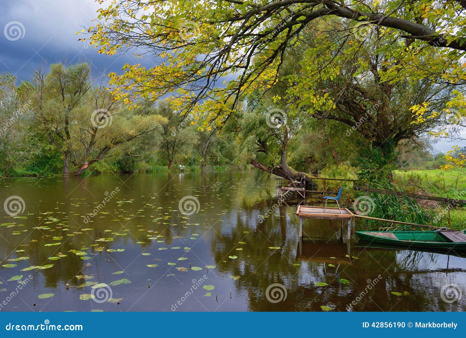 Autumn At The Backwater Of The Drava River Stock Photo | CartoonDealer ...