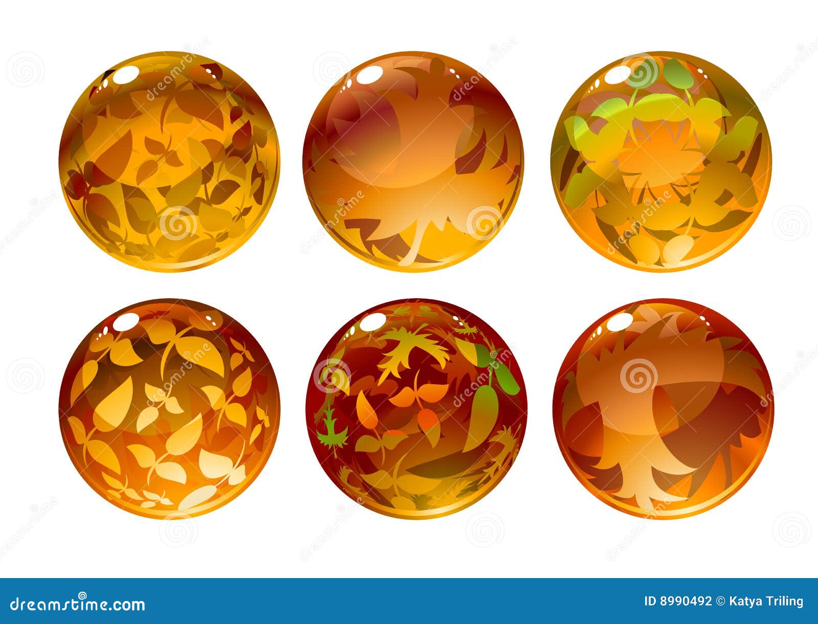 Autumn balls stock vector. Illustration of ball, group - 8990492
