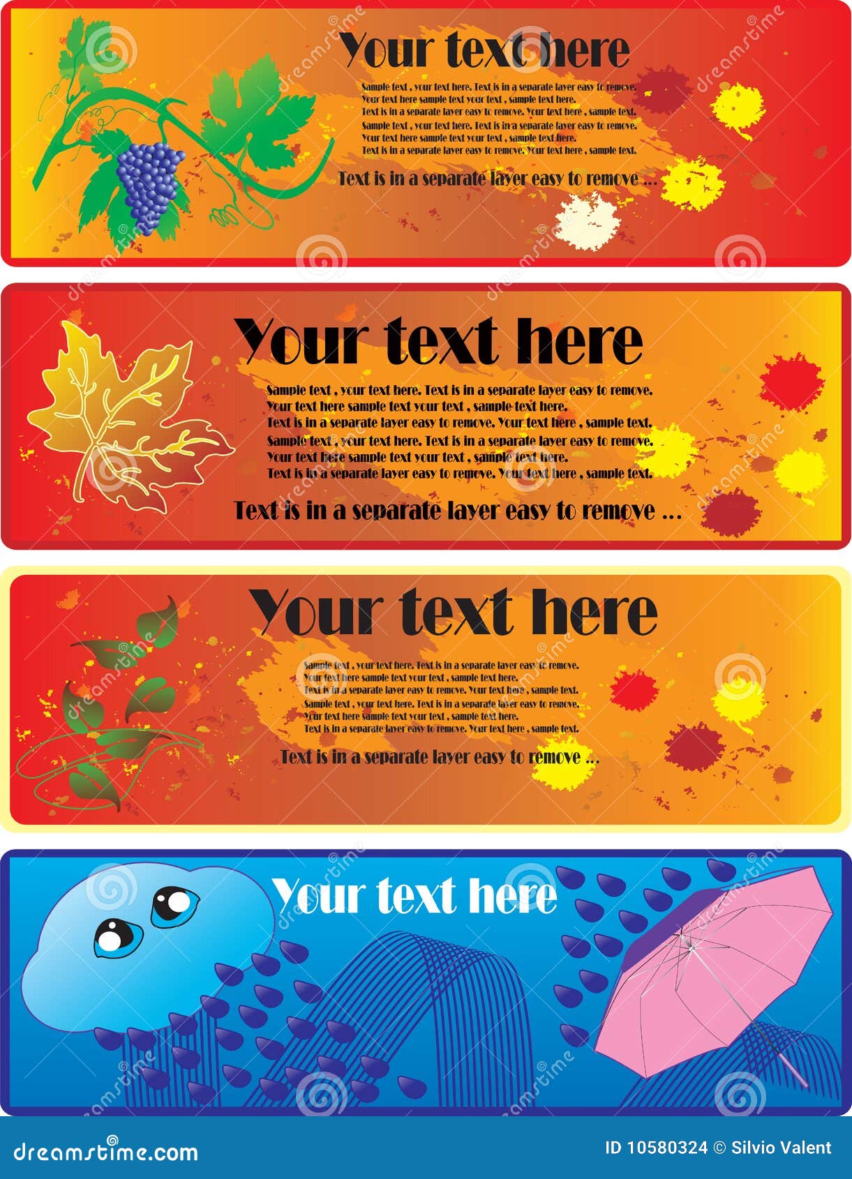 Autumn banner stock vector. Illustration of dots, decoration - 10580324