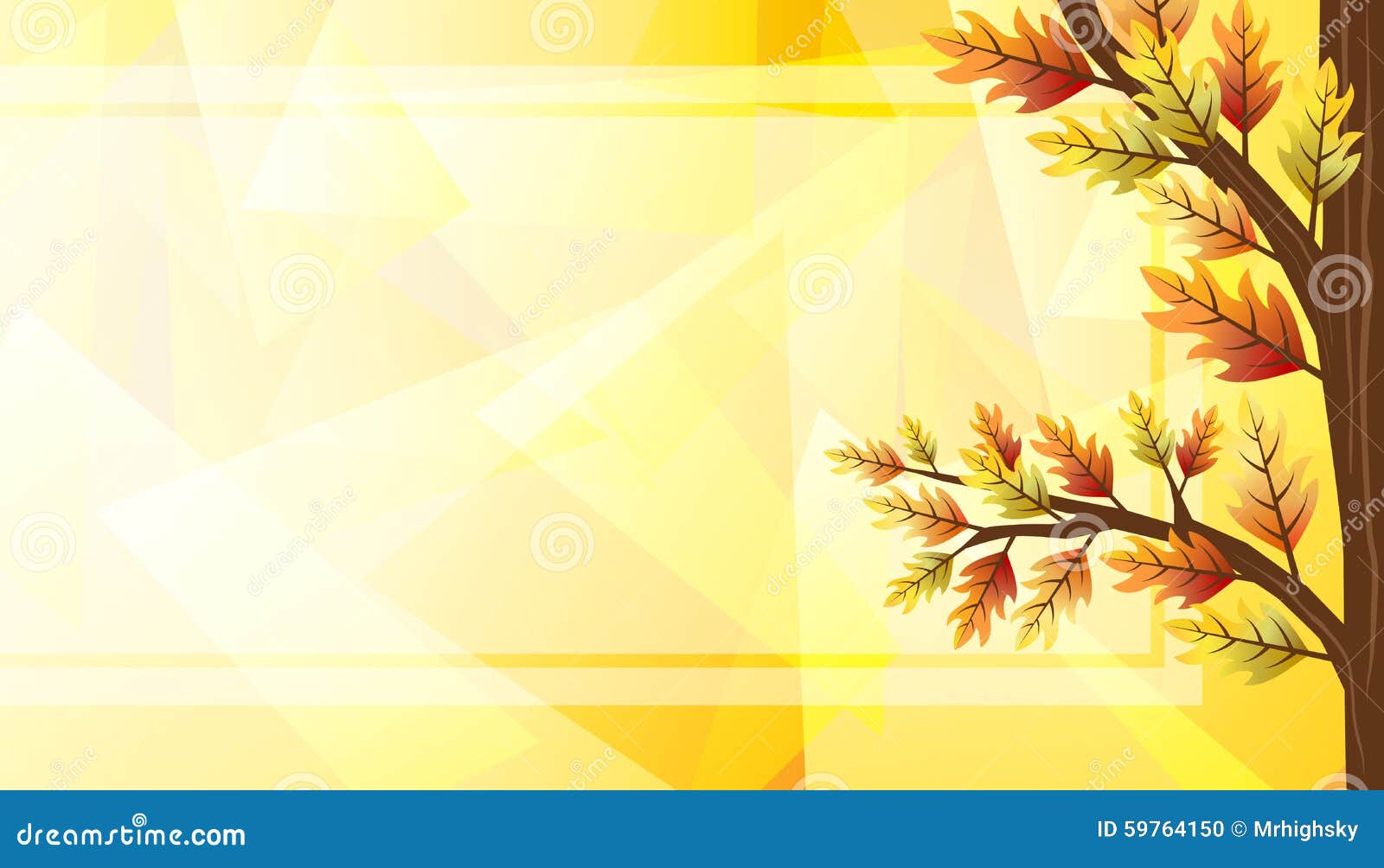 Autumn Banner Design with Tree Stock Vector - Illustration of design ...