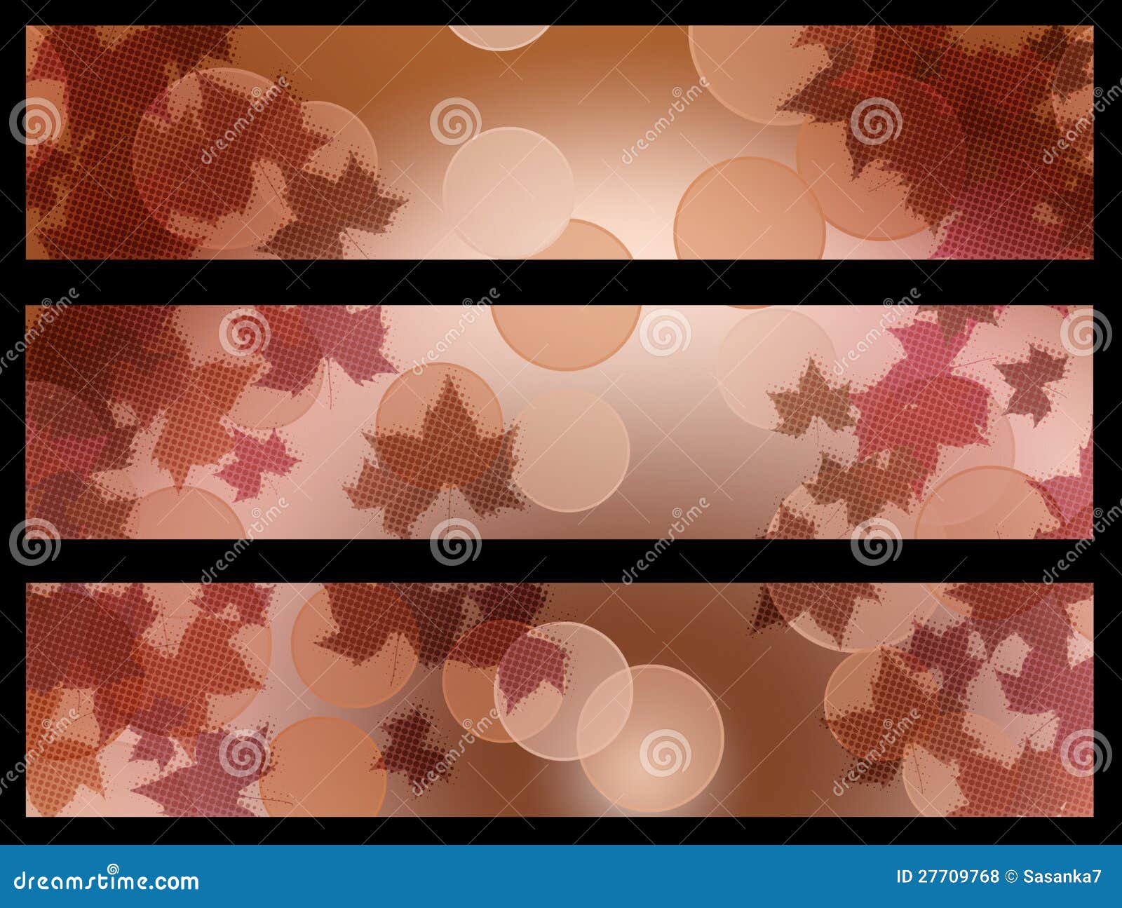 Autumn banners stock illustration. Illustration of blank - 27709768