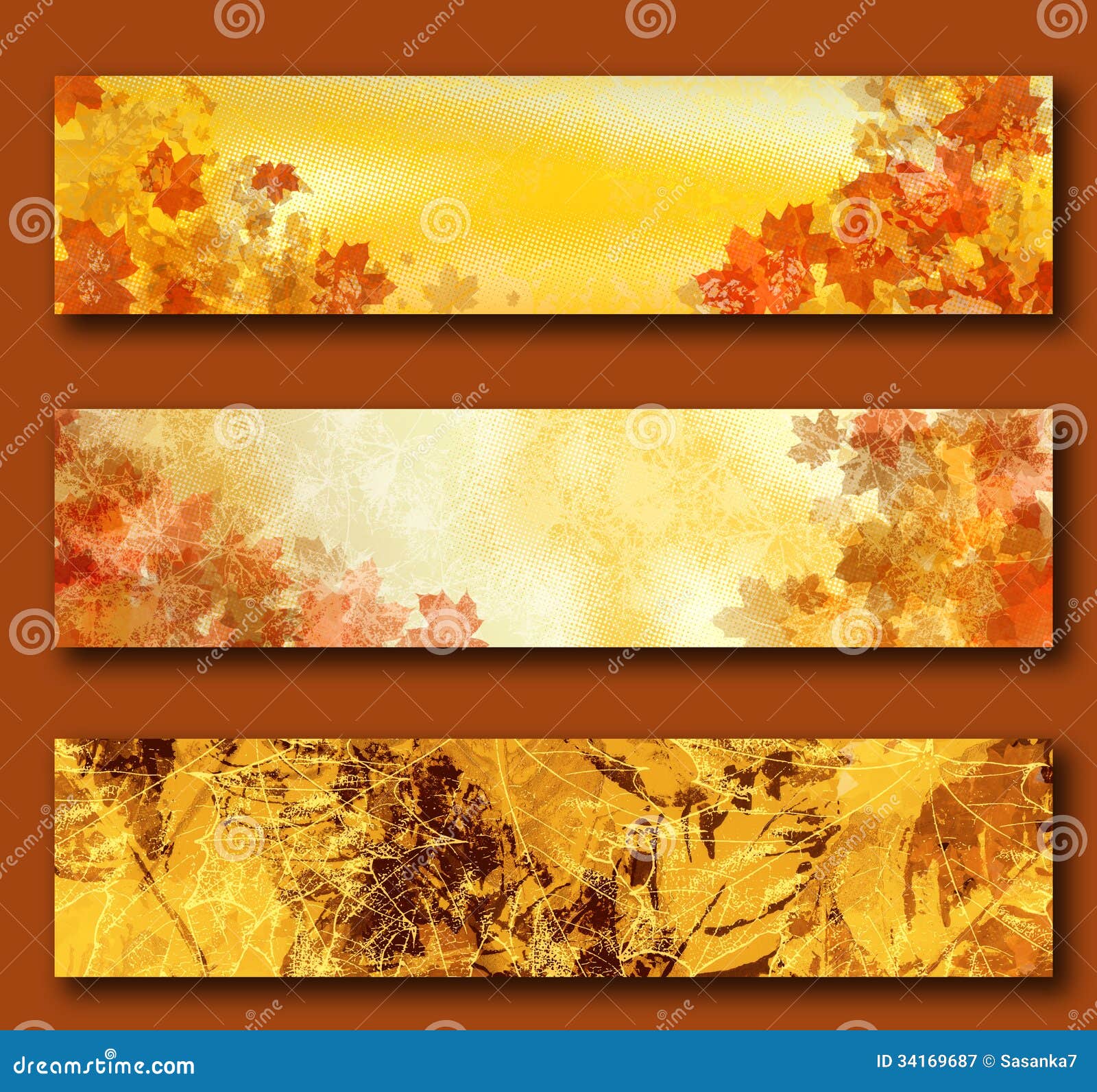 Autumn banners stock illustration. Illustration of background - 34169687