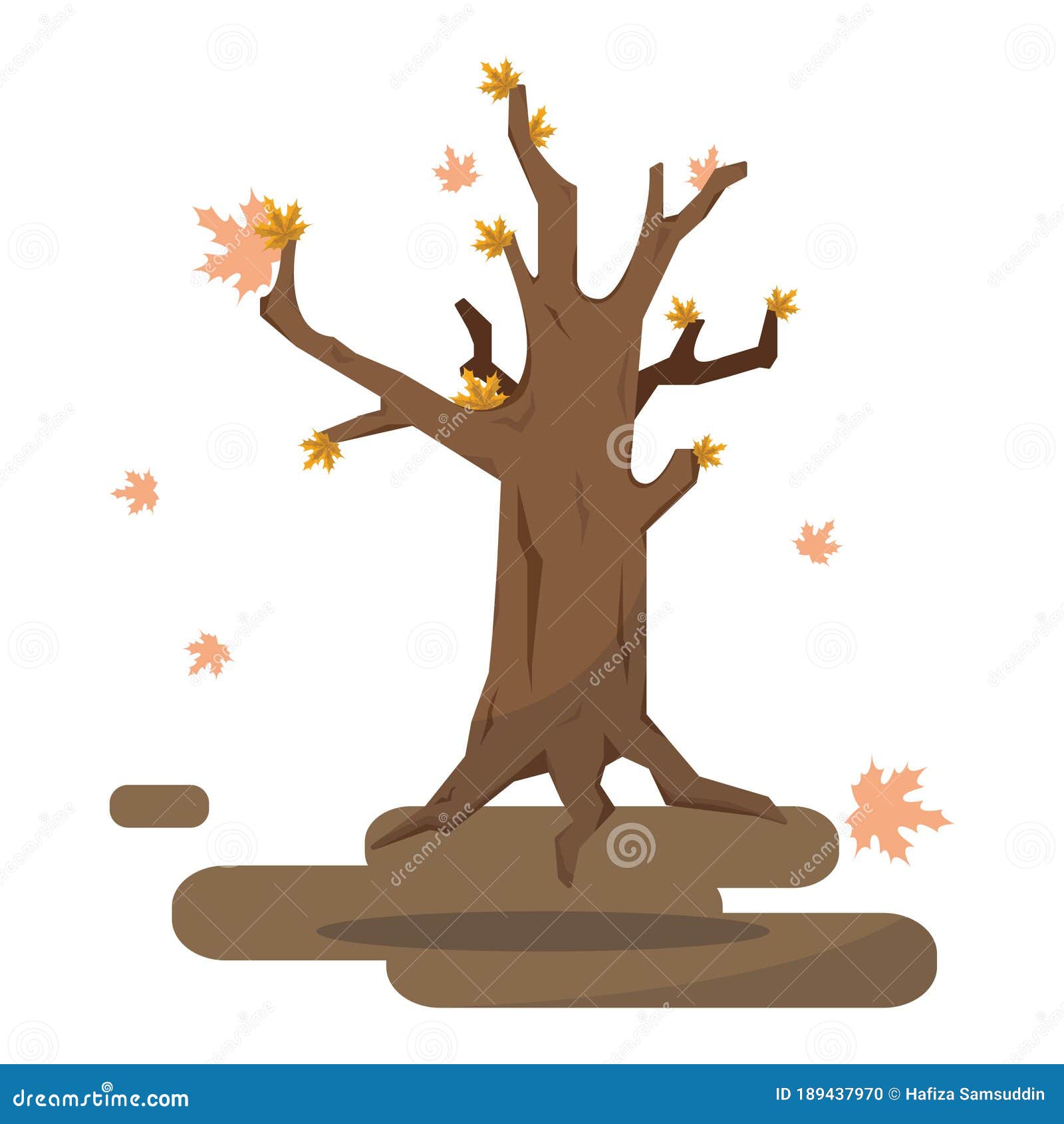 Autumn Bare Tree. Vector Illustration Decorative Design Stock Vector ...