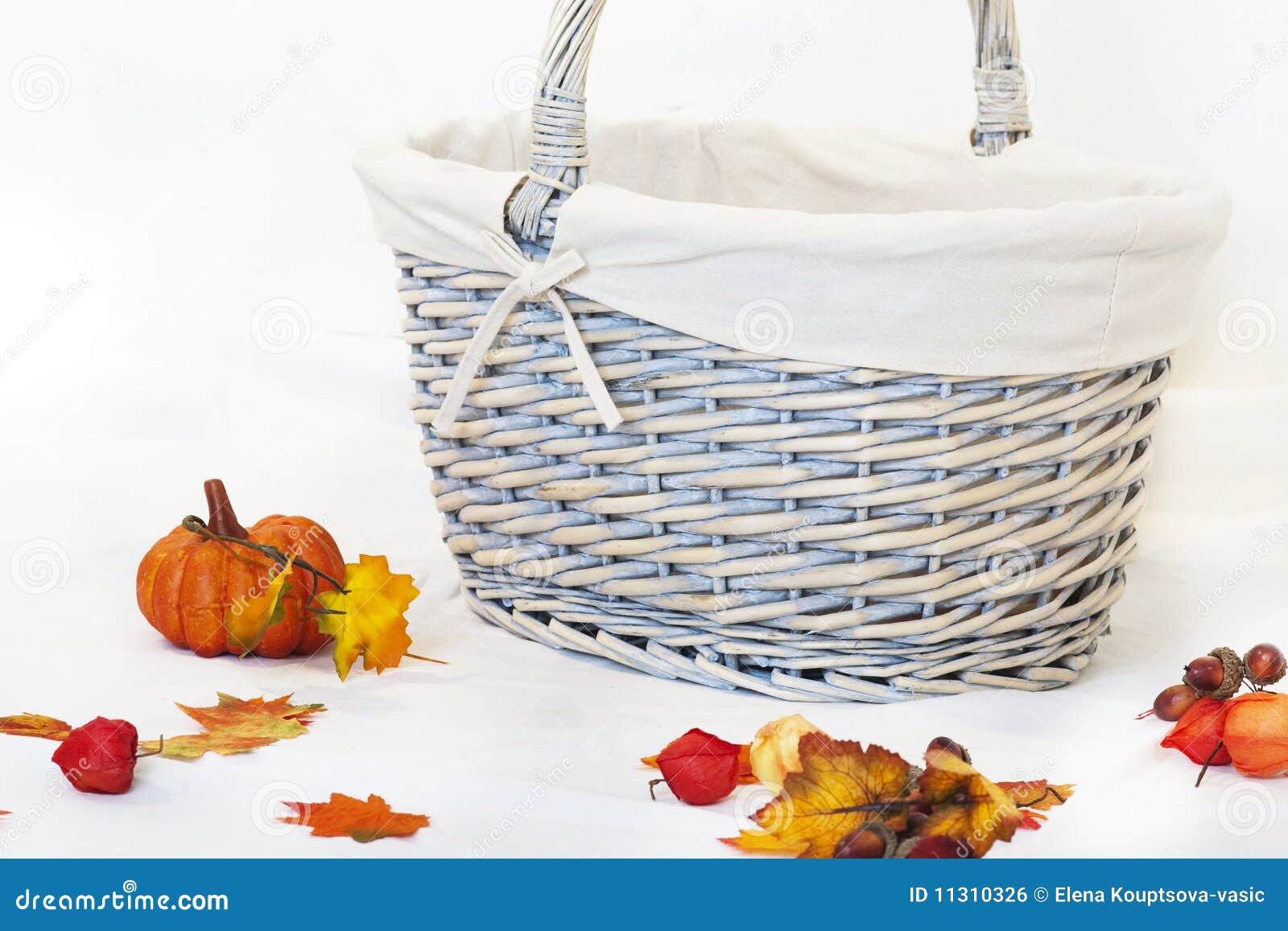 Autumn basket stock photo. Image of pumpkin, cute, fall - 11310326