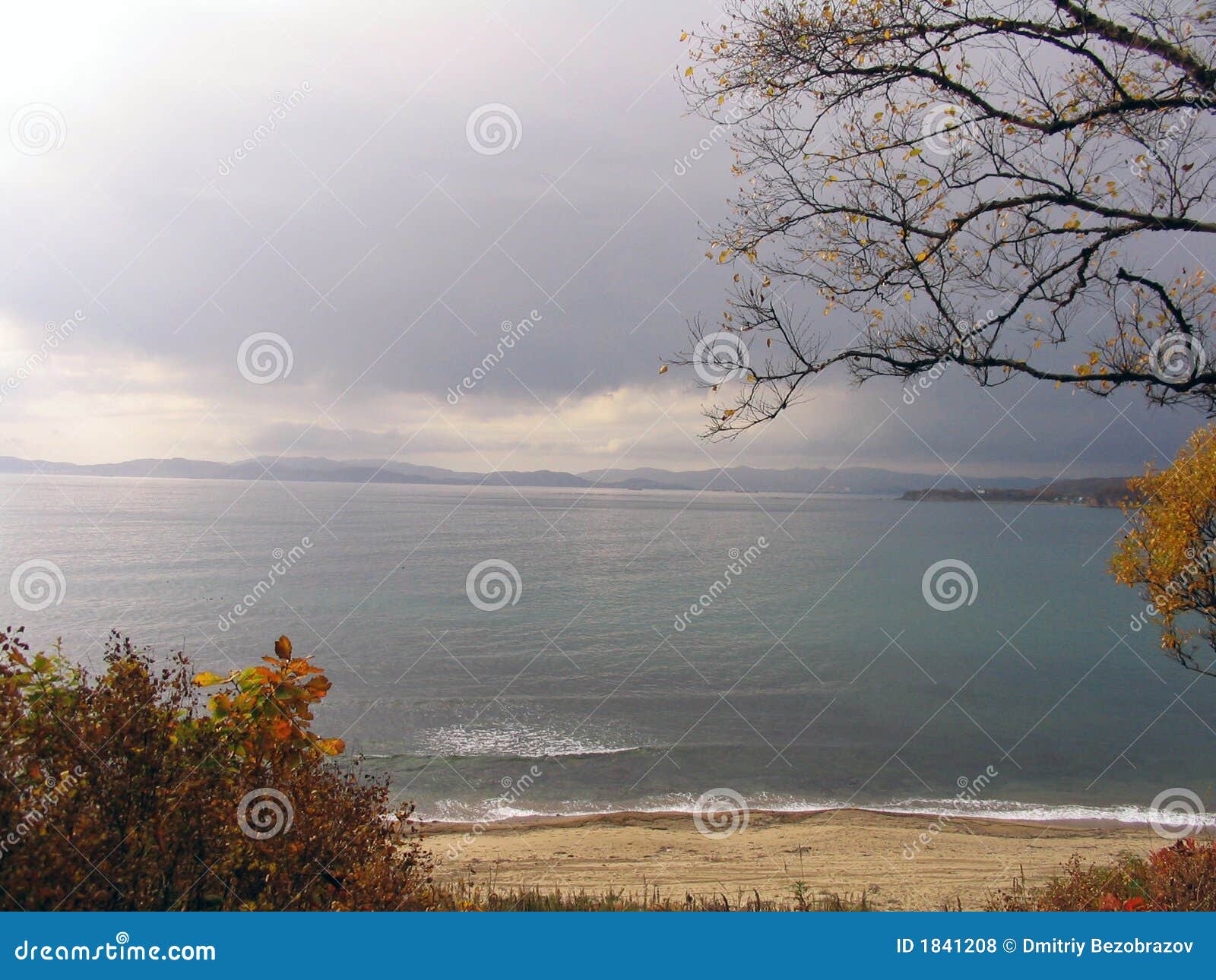 Autumn bay a beach stock photo. Image of pressure, autumn - 1841208