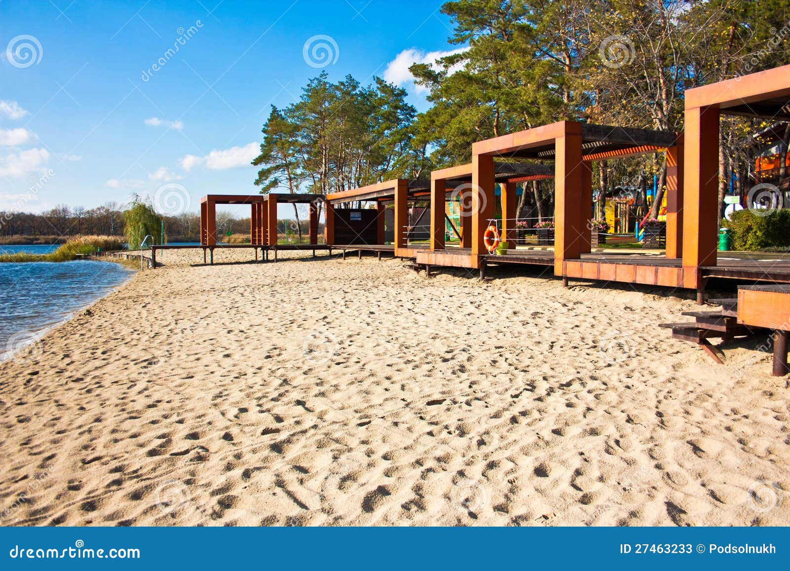 Autumn beach stock image. Image of overcast, color, autumn - 27463233