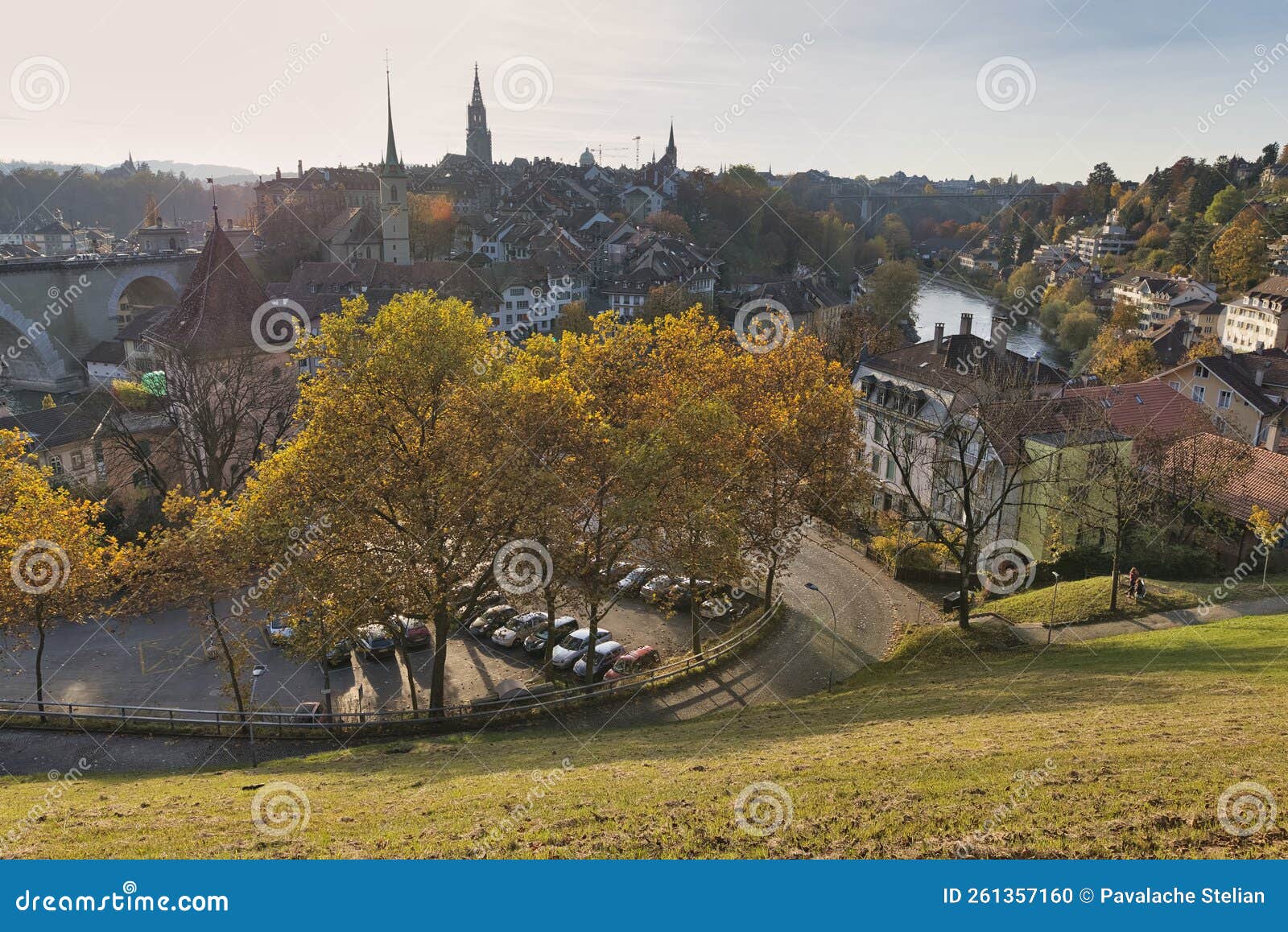 Autumn in Bern from Rosengarten Stock Photo - Image of trees, city ...