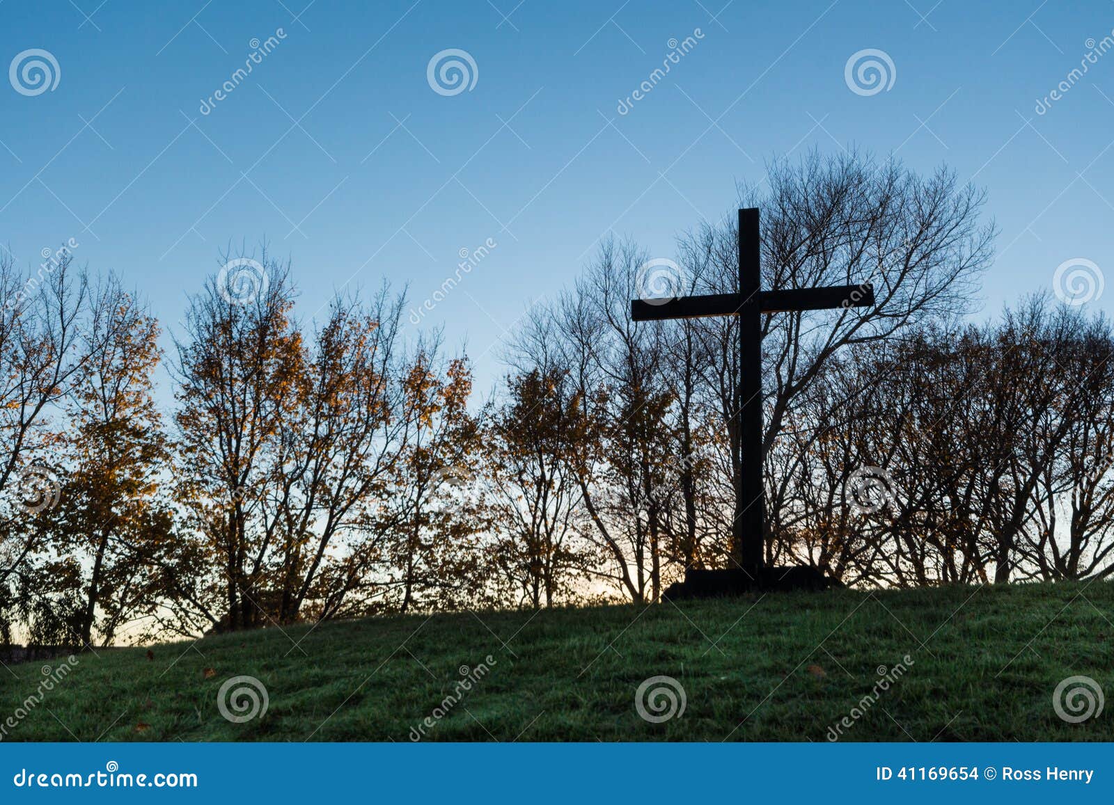 Autumn Black Cross stock photo. Image of holy, religion - 41169654