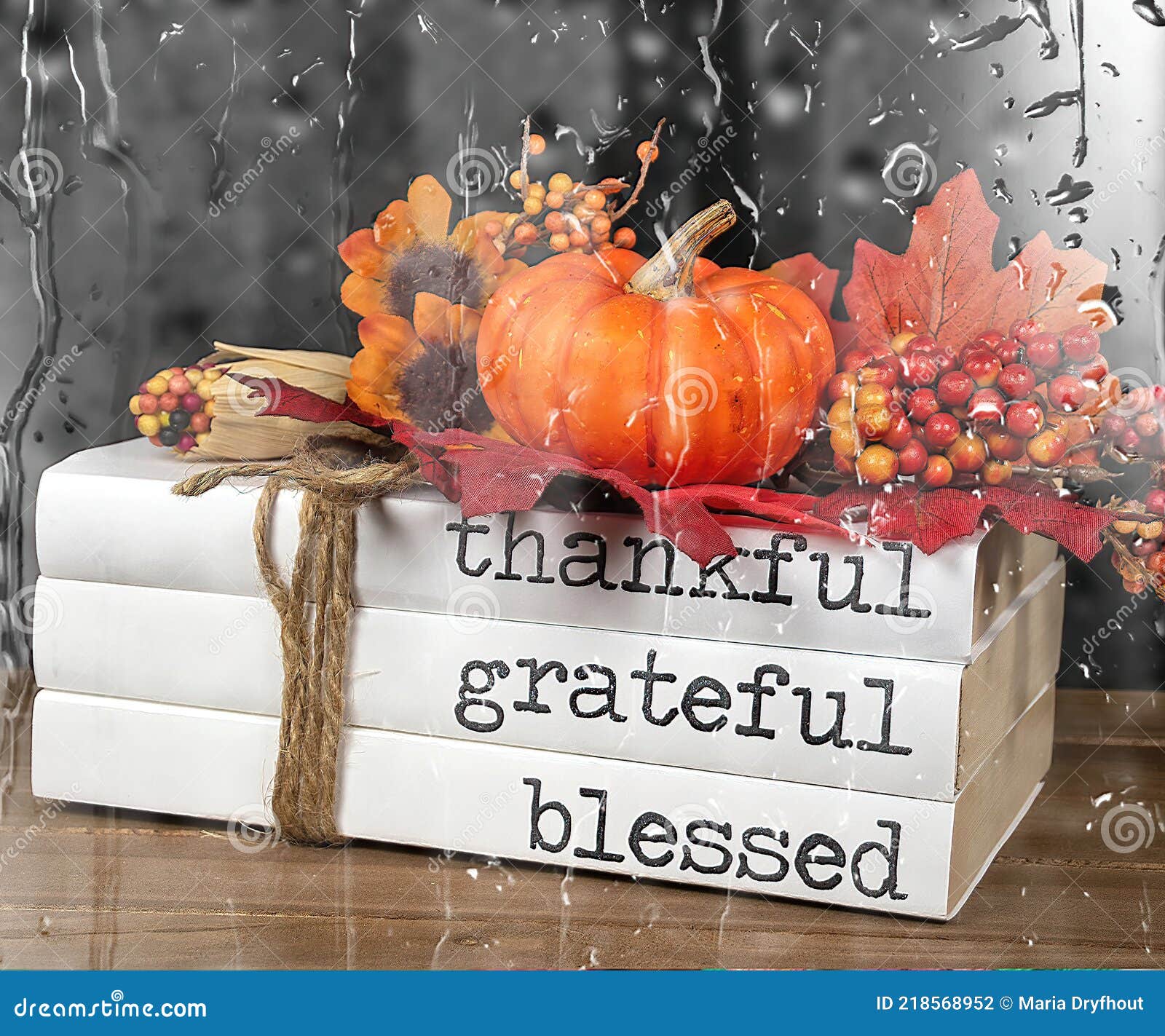 Autumn Book Stack with Raindrops Stock Photo - Image of rain, white ...