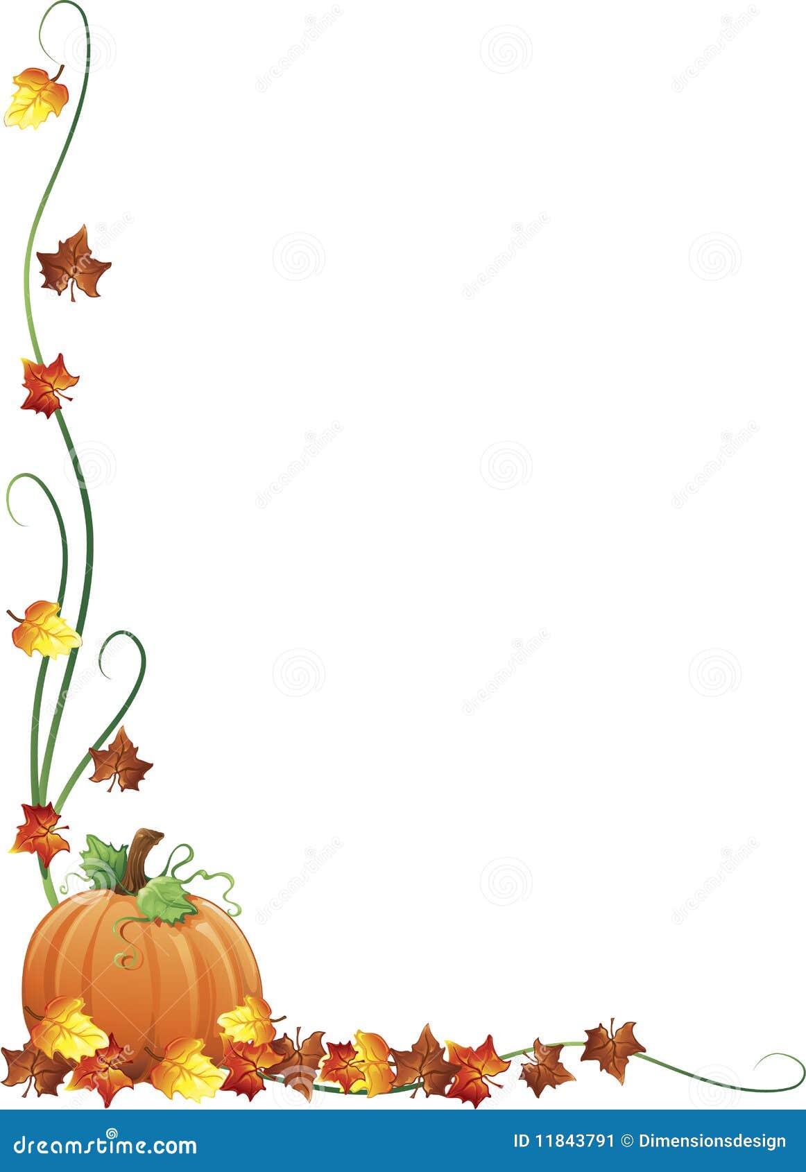 Autumn border stock vector. Illustration of border, leaf - 11843791