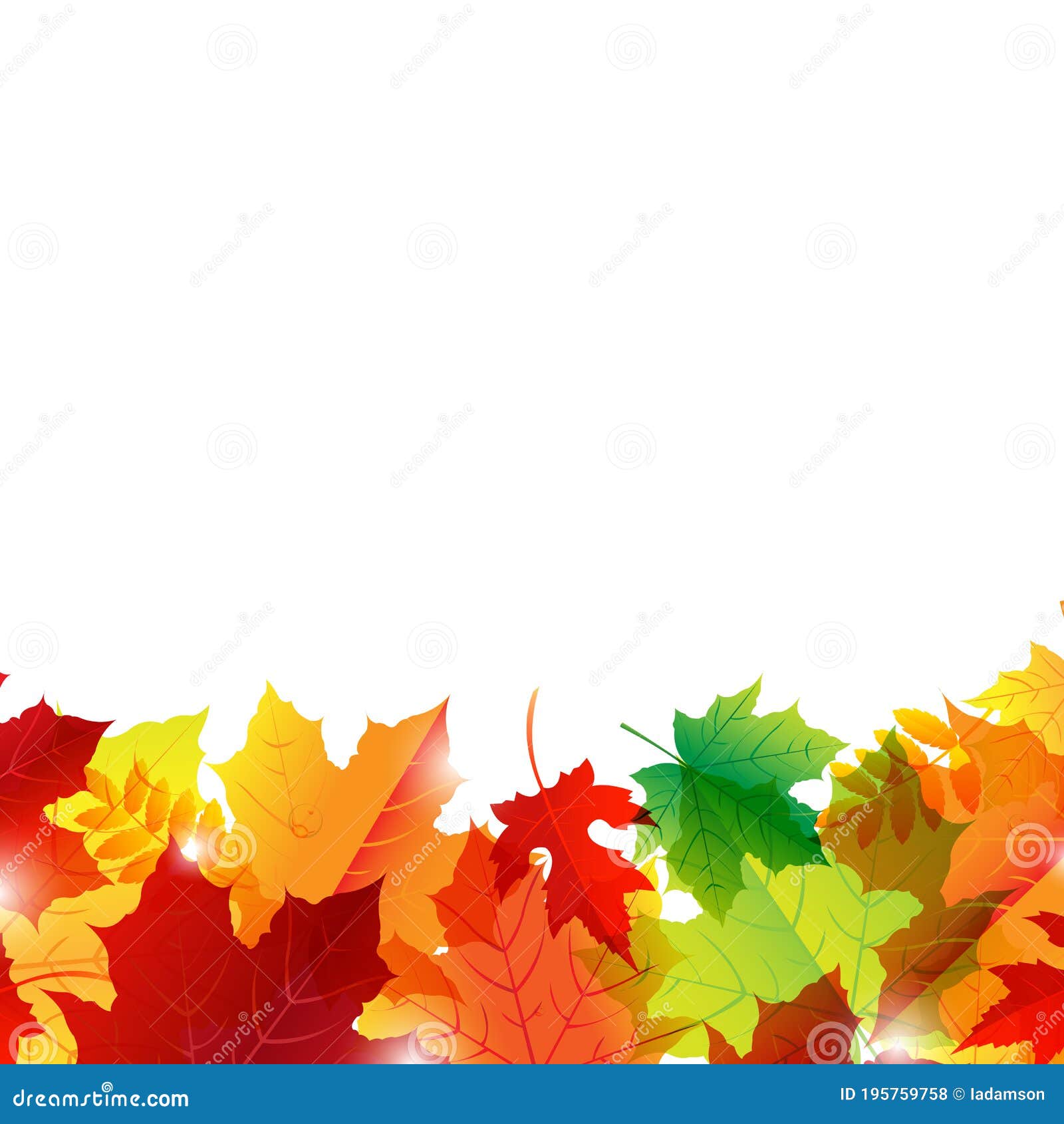 Autumn Border stock vector. Illustration of forest, maple - 195759758