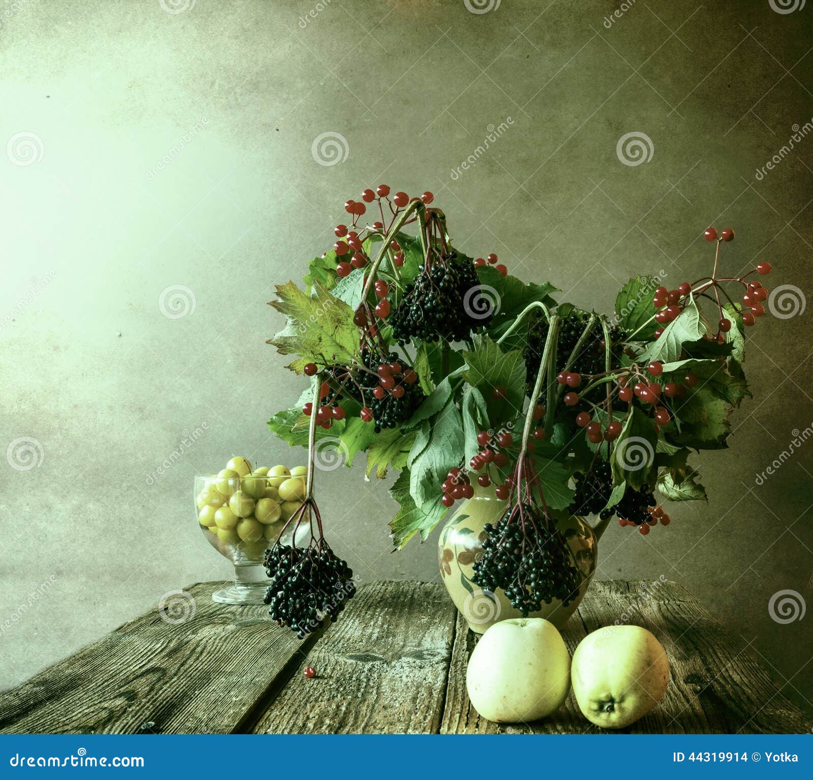 Autumn Bouquet Still Life Sprigs Elderberry Stock Photo - Image of fine ...