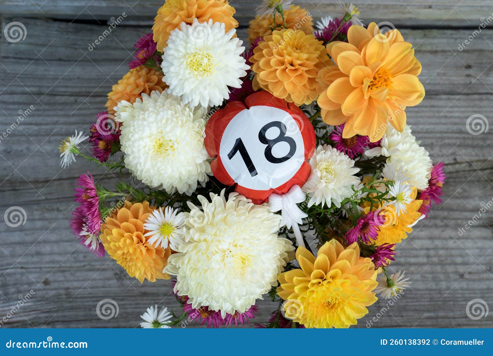 Autumn Bouquet for 18th Birthday Stock Photo - Image of yellow, card ...