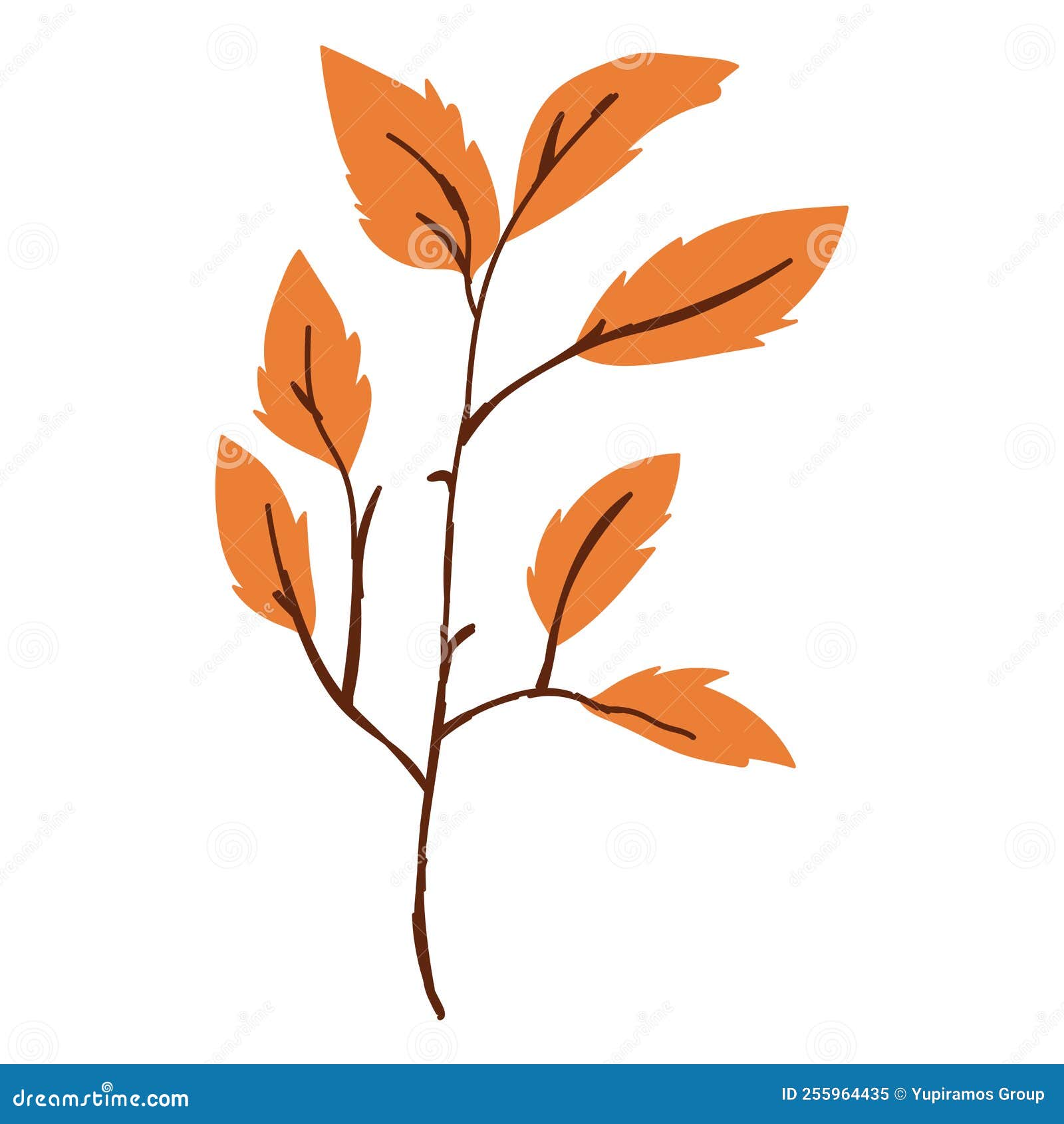 Autumn branch leaves stock vector. Illustration of seasonal - 255964435