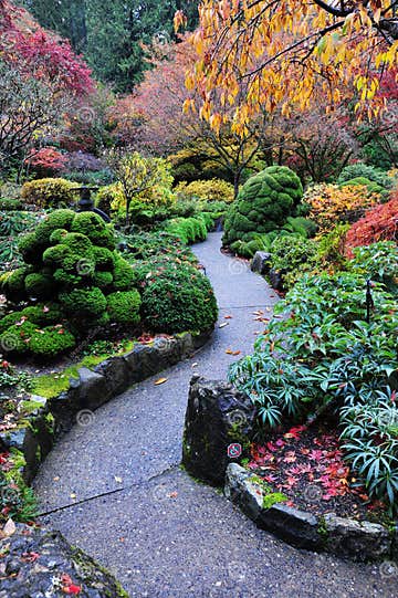 Autumn butchart gardens stock photo. Image of display - 7262074