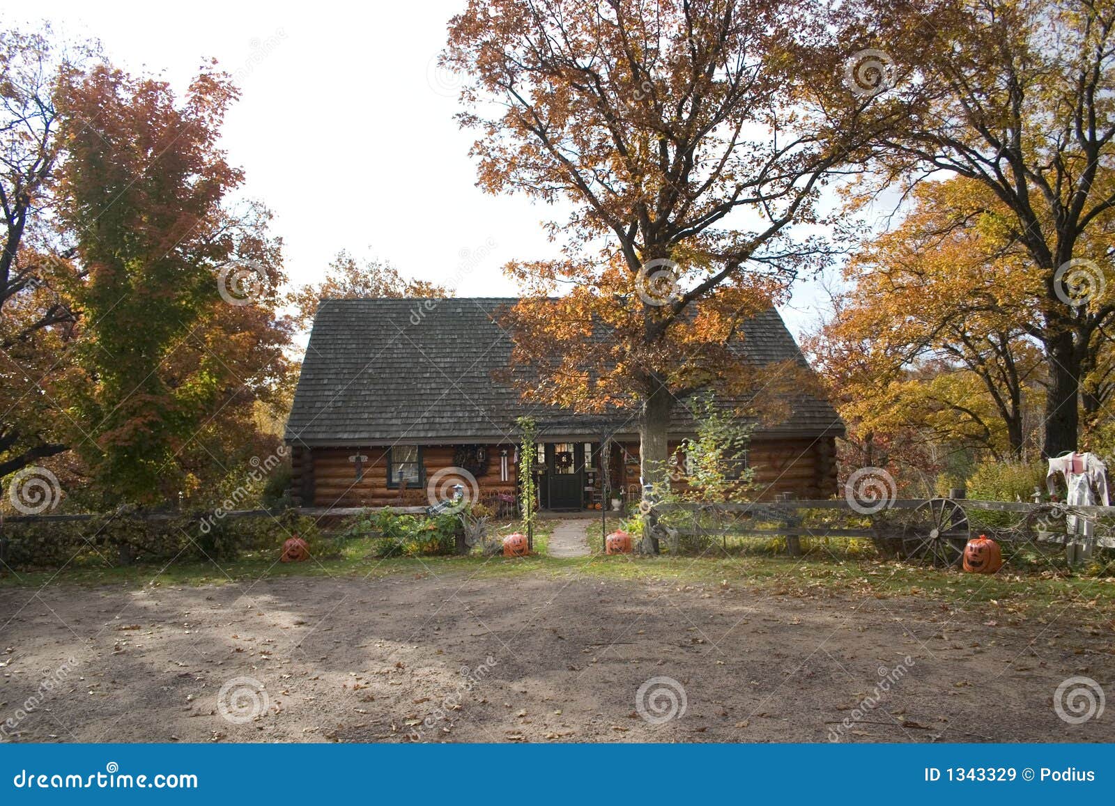 Autumn Cabin stock image. Image of fall, home, seasonal - 1343329