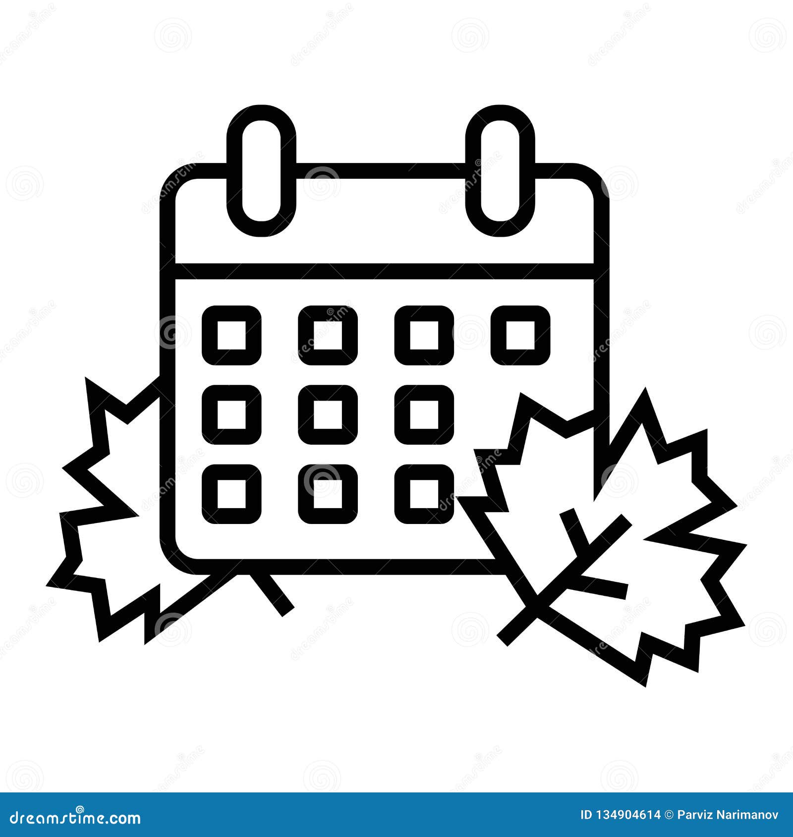Autumn calendar icon stock vector. Illustration of mobile - 134904614