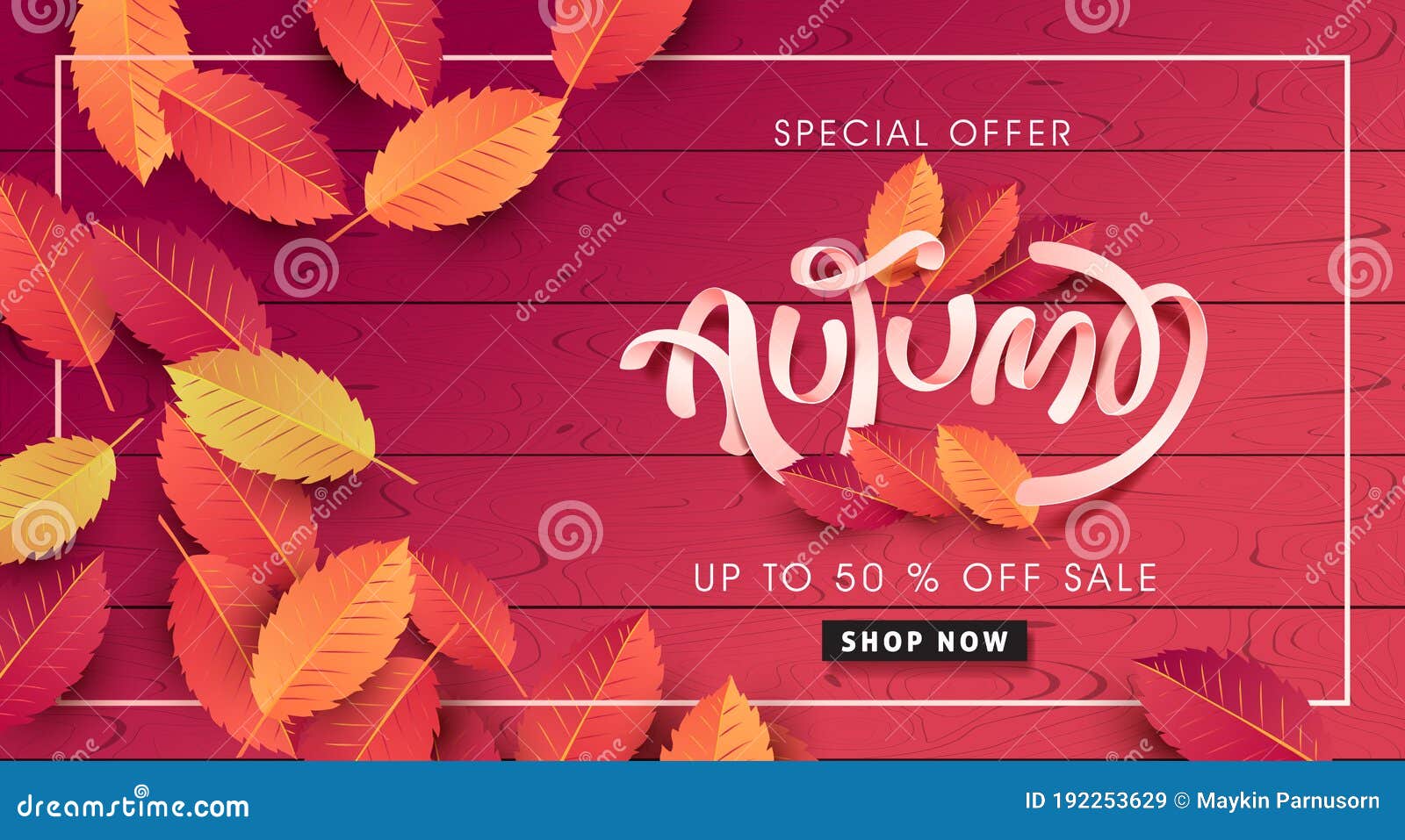 Autumn Calligraphy. Seasonal Lettering.vector Illustration Stock Vector ...