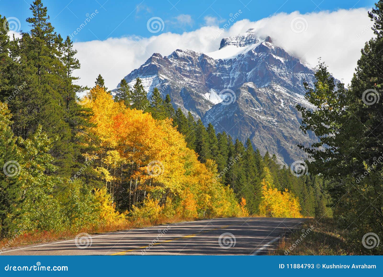 Autumn in Canada. the Road Abruptly Turns Stock Image - Image of ...