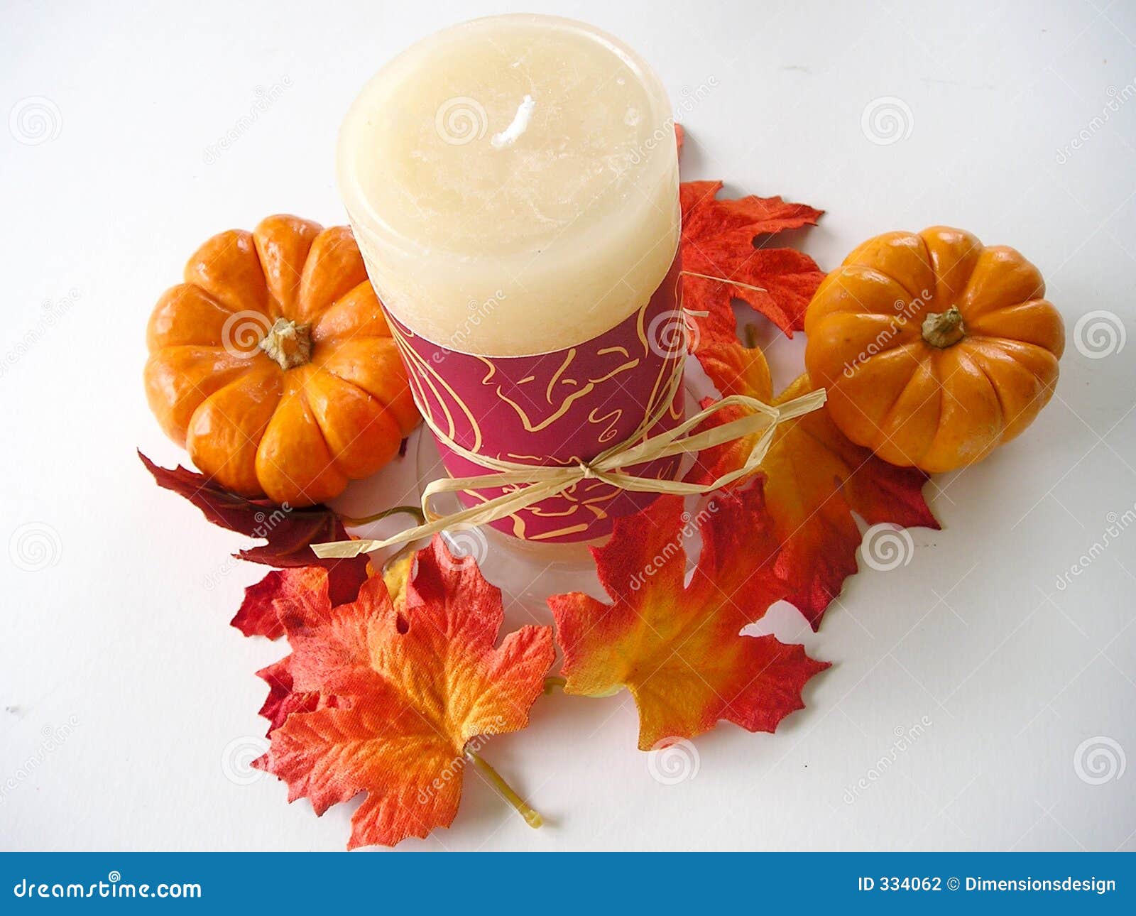 Autumn candle arrangement stock photo. Image of october - 334062