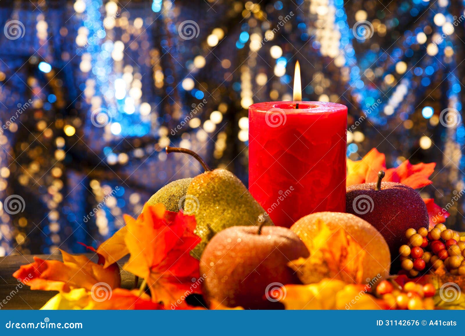Autumn candles stock photo. Image of bright, auburn, celebration - 31142676
