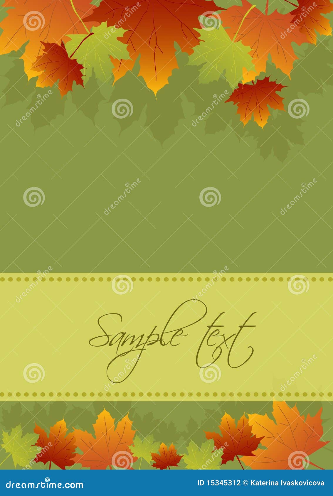 Autumn card background stock vector. Illustration of anniversary - 15345312