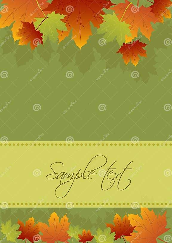 Autumn card background stock vector. Illustration of anniversary - 15345312