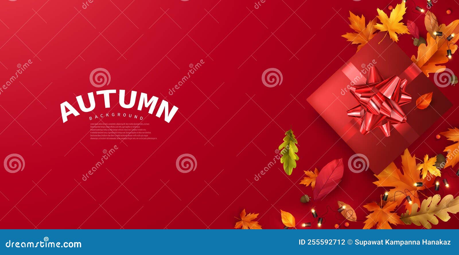 Autumn Card Design Template for Banner Vector Illustration Poster Stock ...